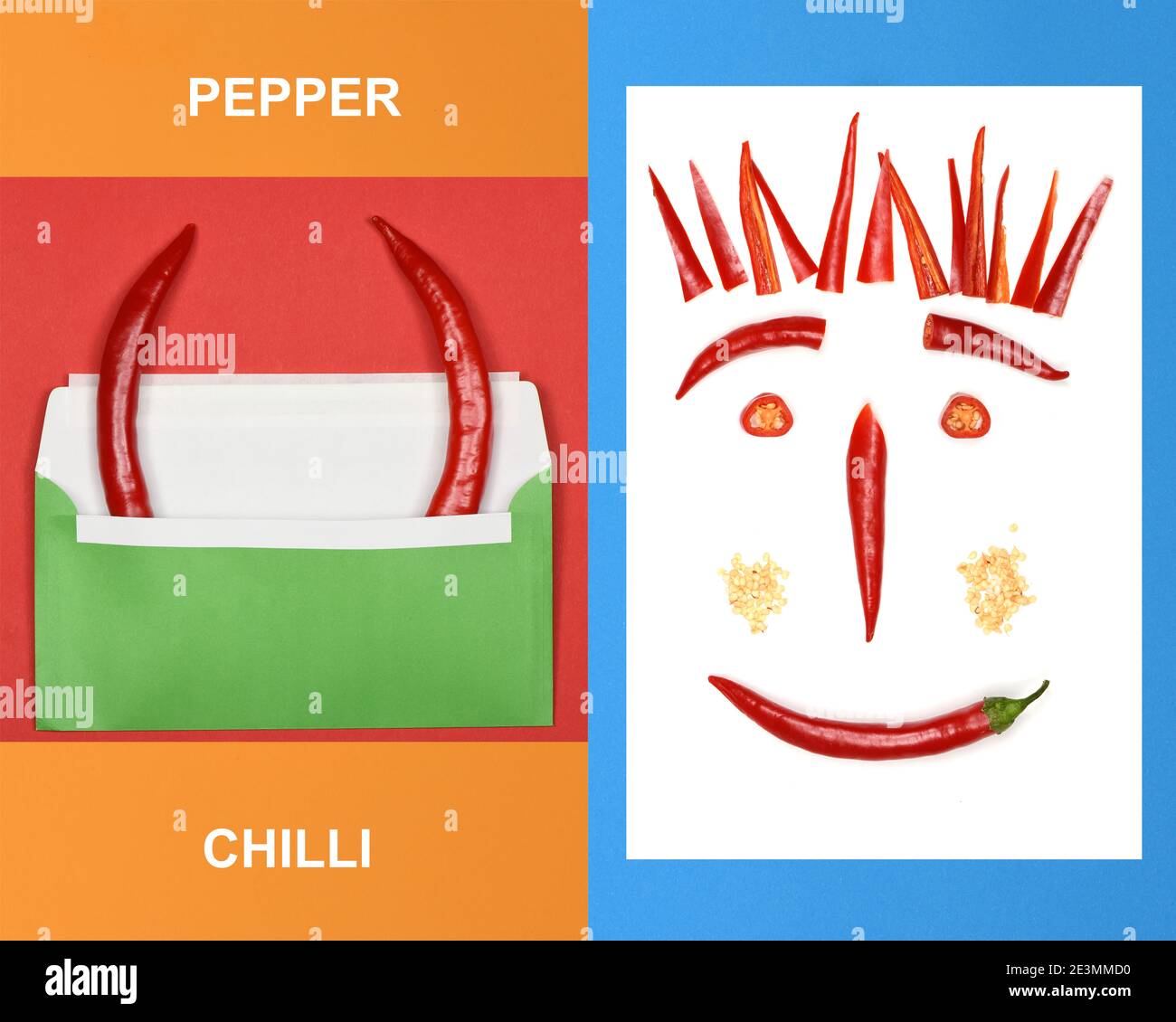 Creative layout made of red chilli peppers. High resolution photo. Full ...