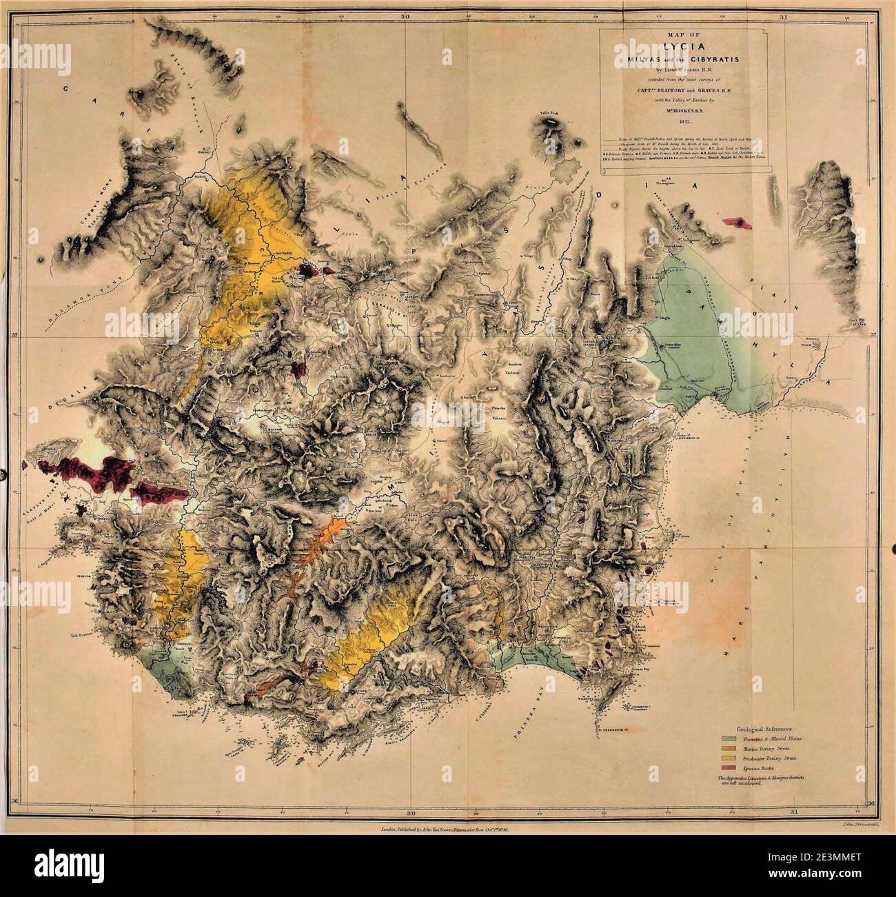 Lycia map hi-res stock photography and images - Alamy