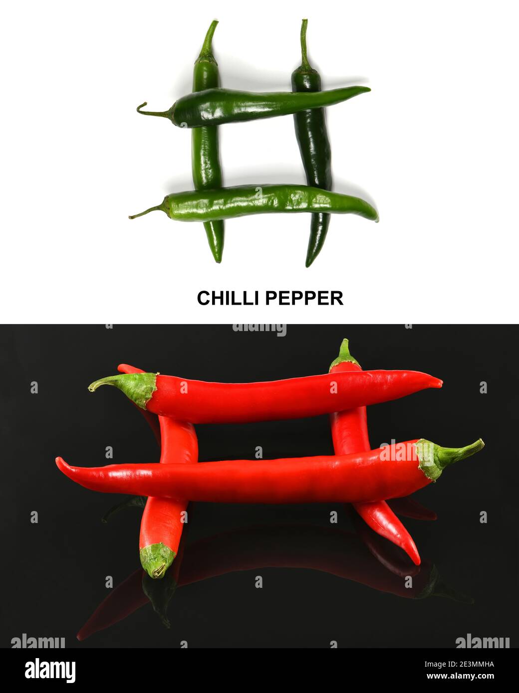 Creative layout made of red chilli peppers. High resolution photo. Full ...