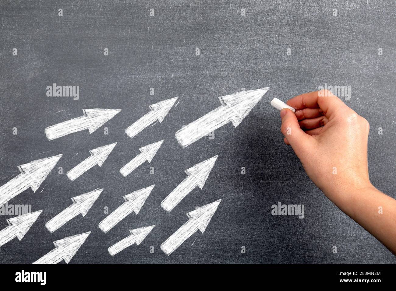 White arrows indicate the direction of tracking. Follow, leader, social ...