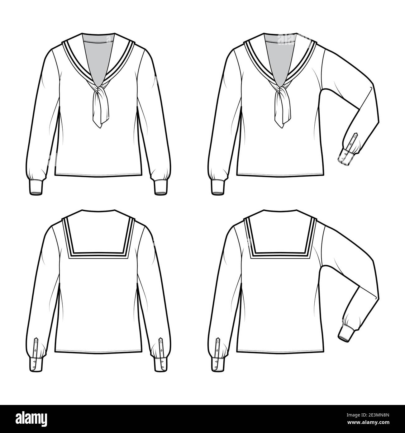 Female sailor outfit Stock Vector Images - Alamy