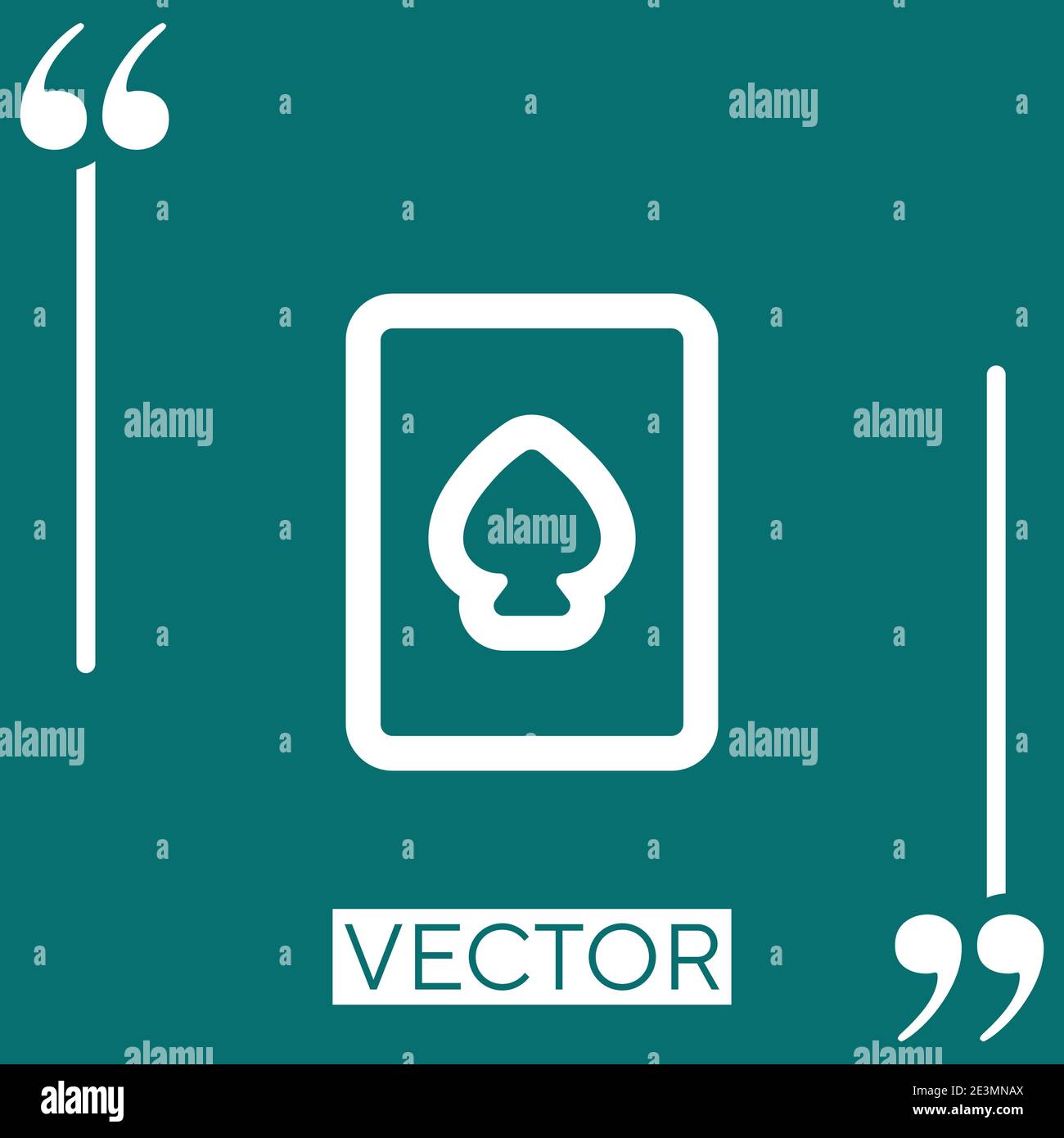 playing card outline vector icon Linear icon. Editable stroke line ...