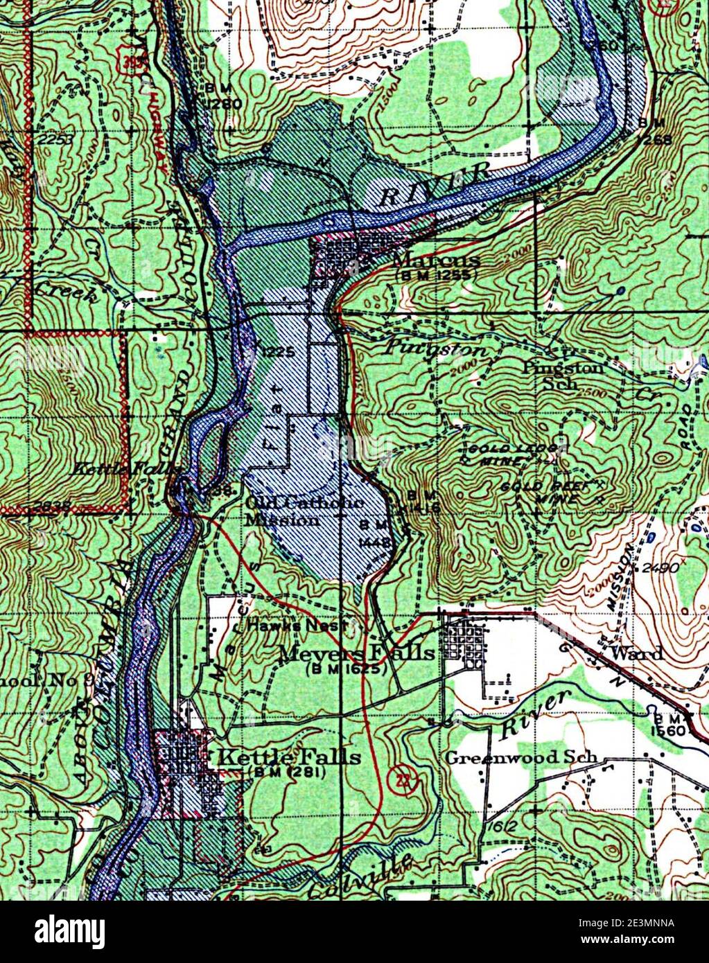 Marcus (1942) Washington 1-125000 topographic quadrangles (cut Stock ...