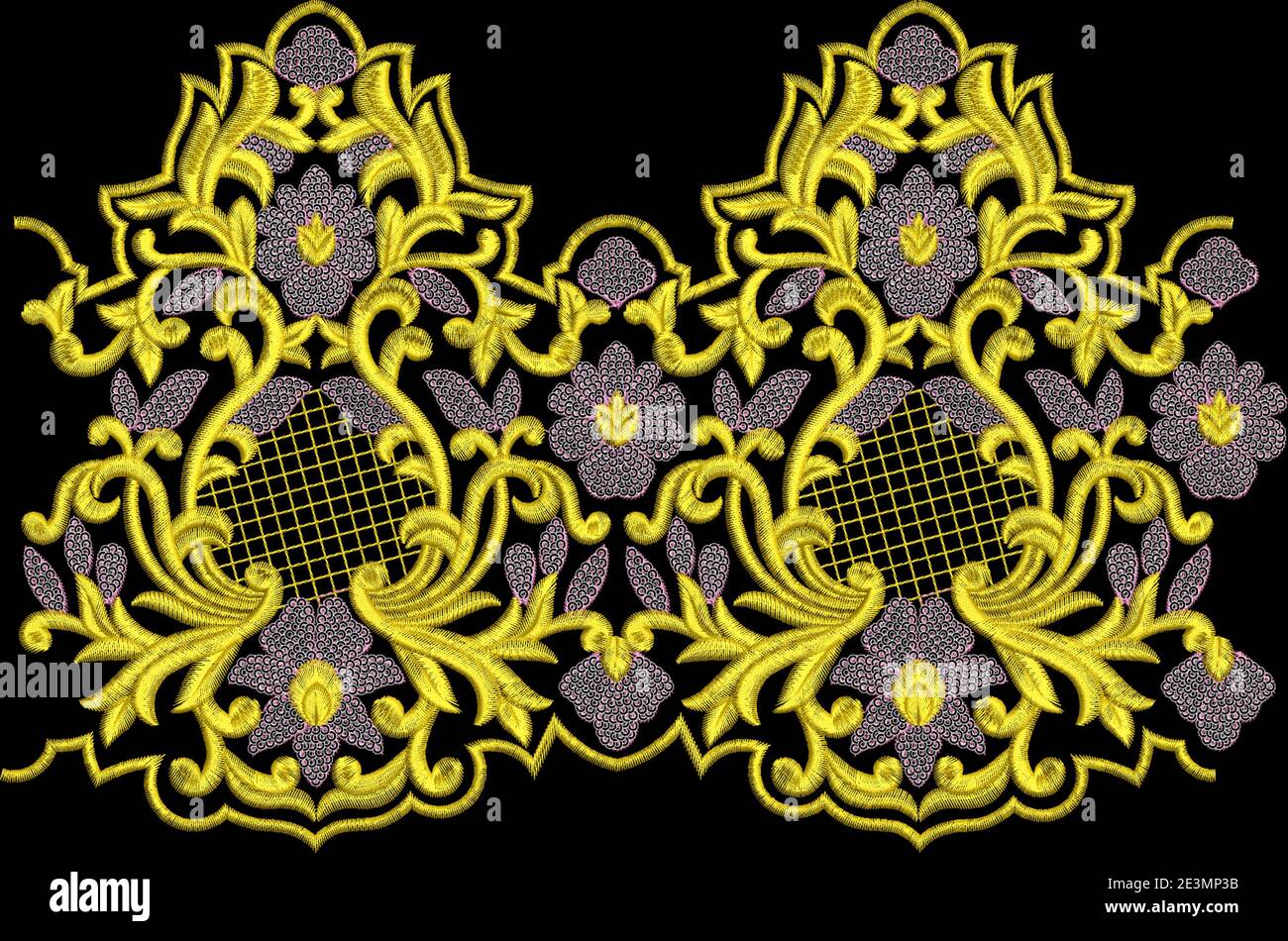 Mughal art work.indian traditional antique gold border Stock Photo - Alamy