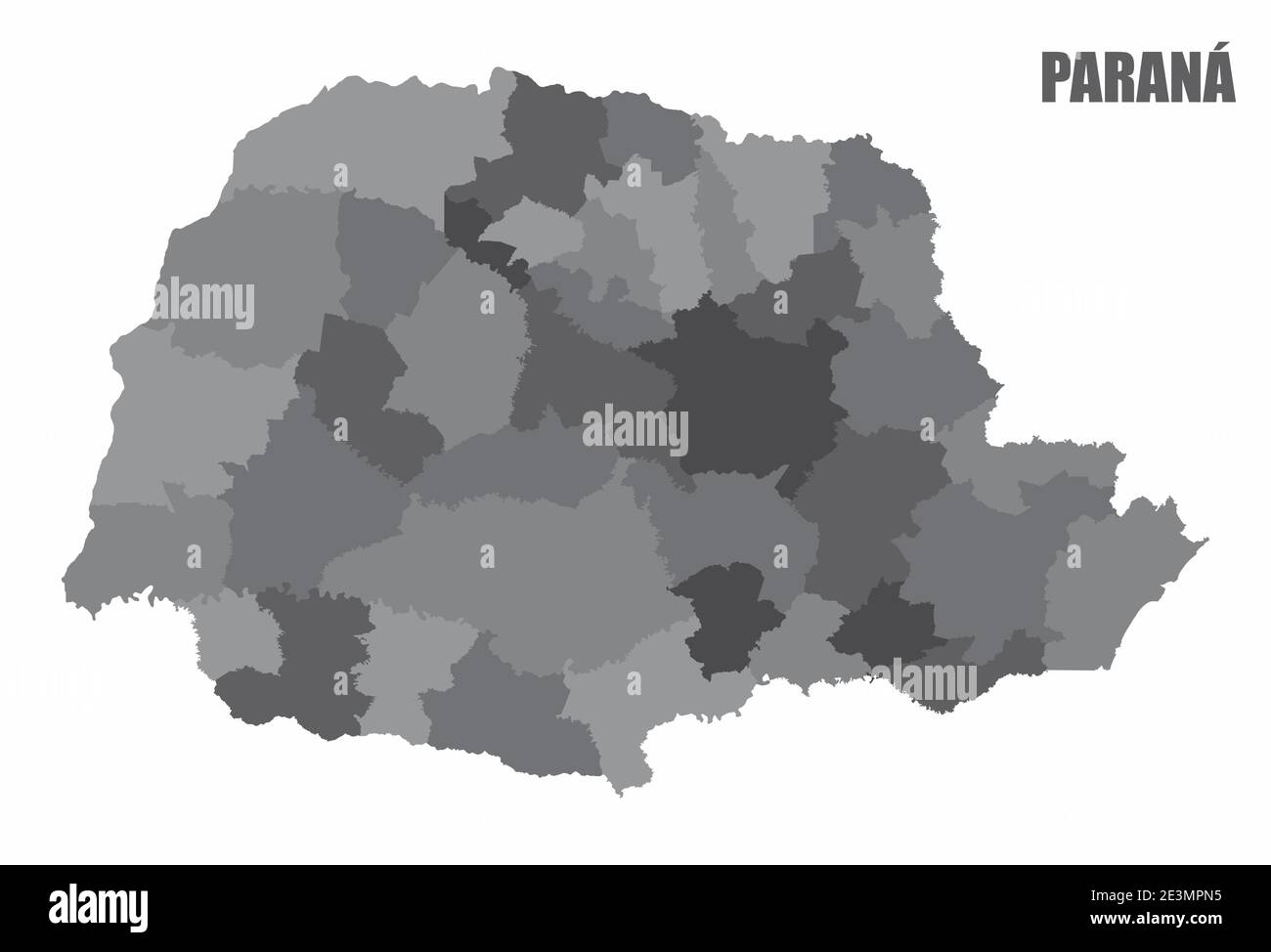 Parana regions map Stock Vector Image & Art - Alamy