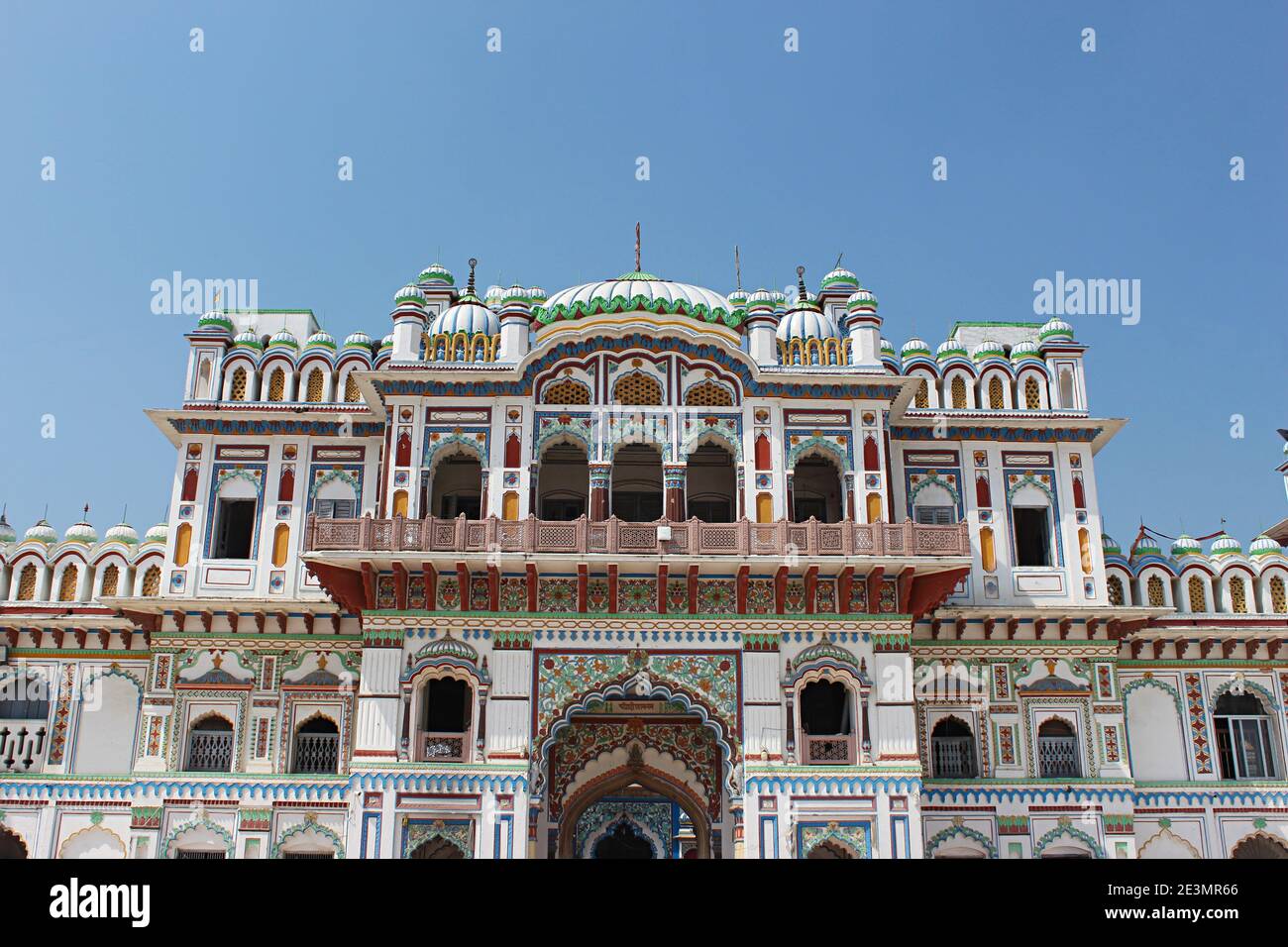 Janakpur Palace façade. Built by King Janak, father of Sita. Janakpur ...