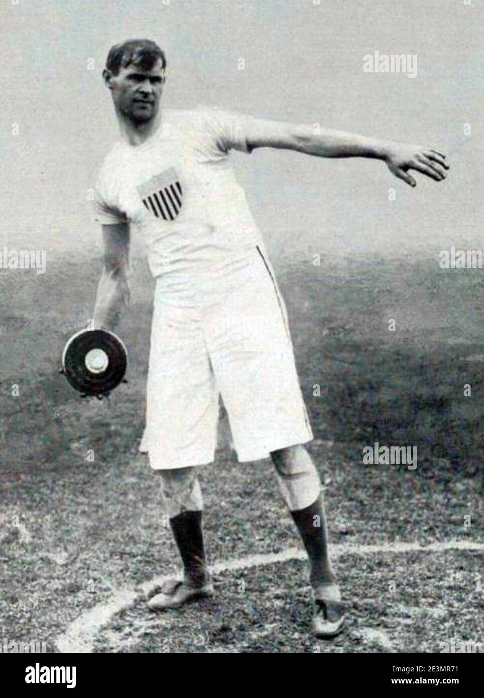 Martin Sheridan, vainqueur du lancement du disque aux JO de 1908 Stock ...