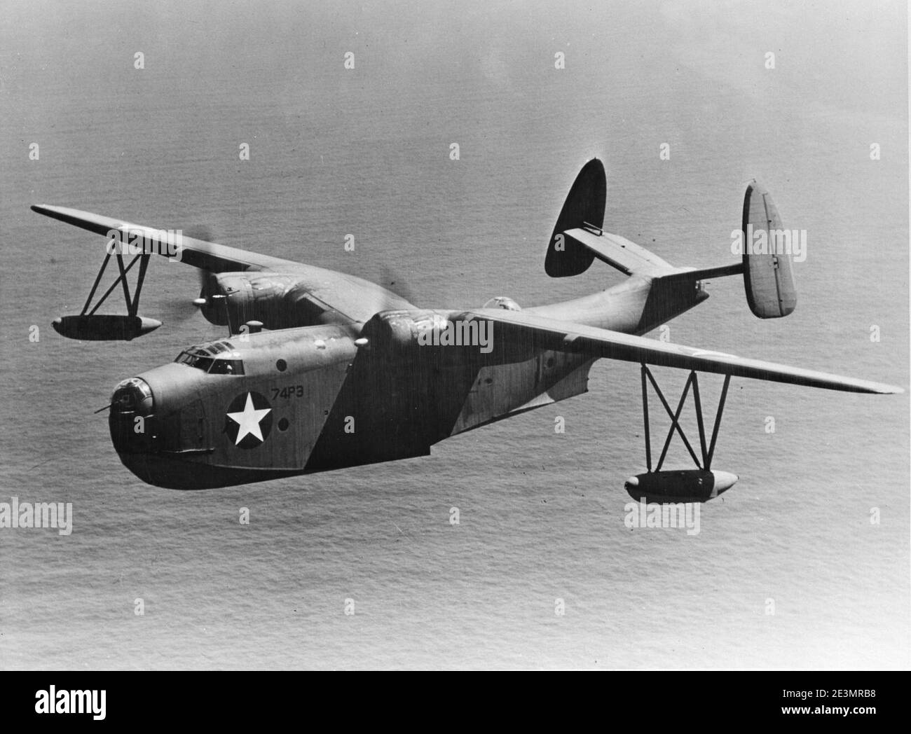 Martin PBM-3 Mariner of VP-74 in flight, in 1942 (fsa.8b08013 Stock ...