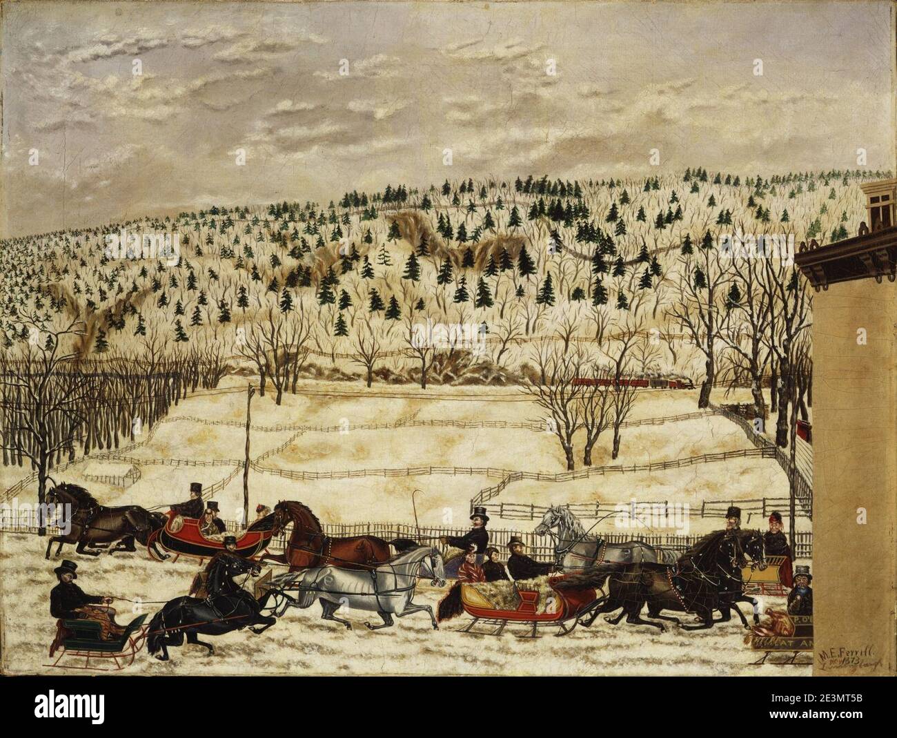 Sleighing scene hi-res stock photography and images - Alamy