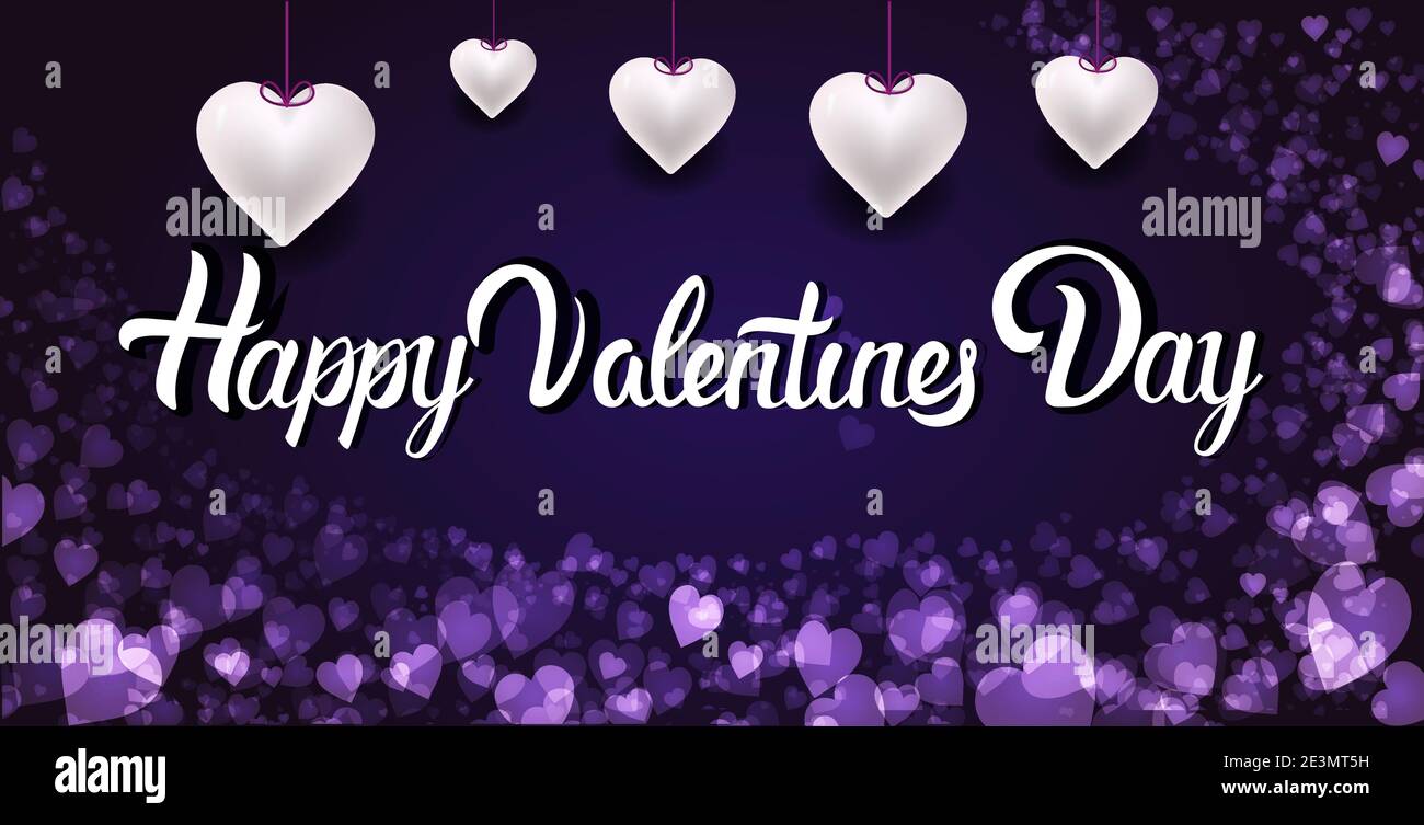 valentines day celebration love banner flyer or greeting card with ...