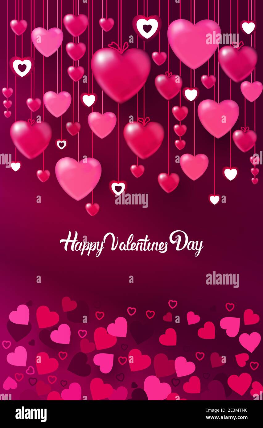 valentines day celebration love banner flyer or greeting card with ...