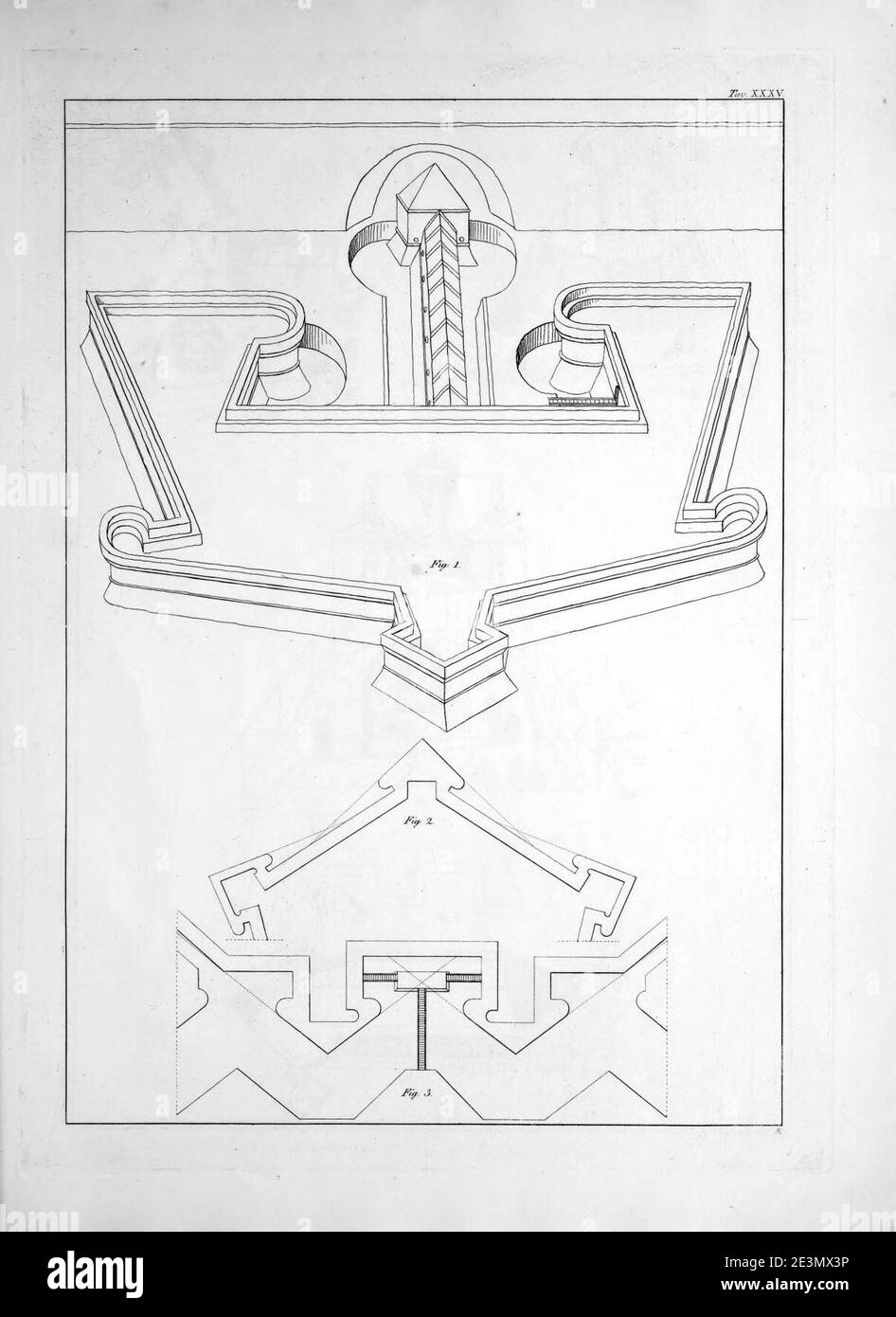 Martini - Trattato di architettura civile e militare, 1841, III-0081 Stock Photo - Alamy