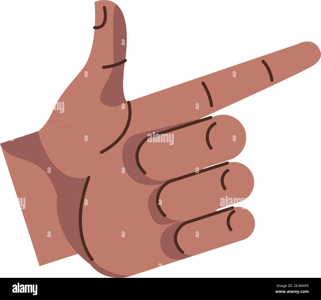 afro hand human gun symbol gesture icon vector illustration design ...