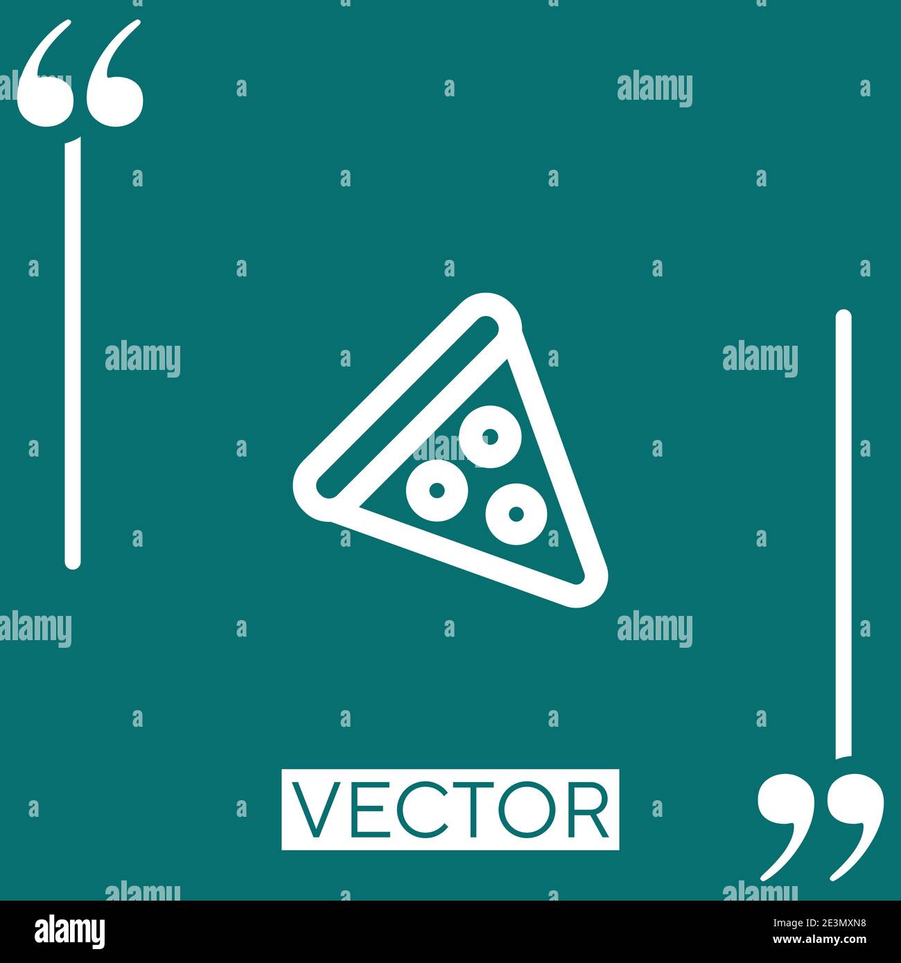 pizza triangle outline vector icon Linear icon. Editable stroke line ...