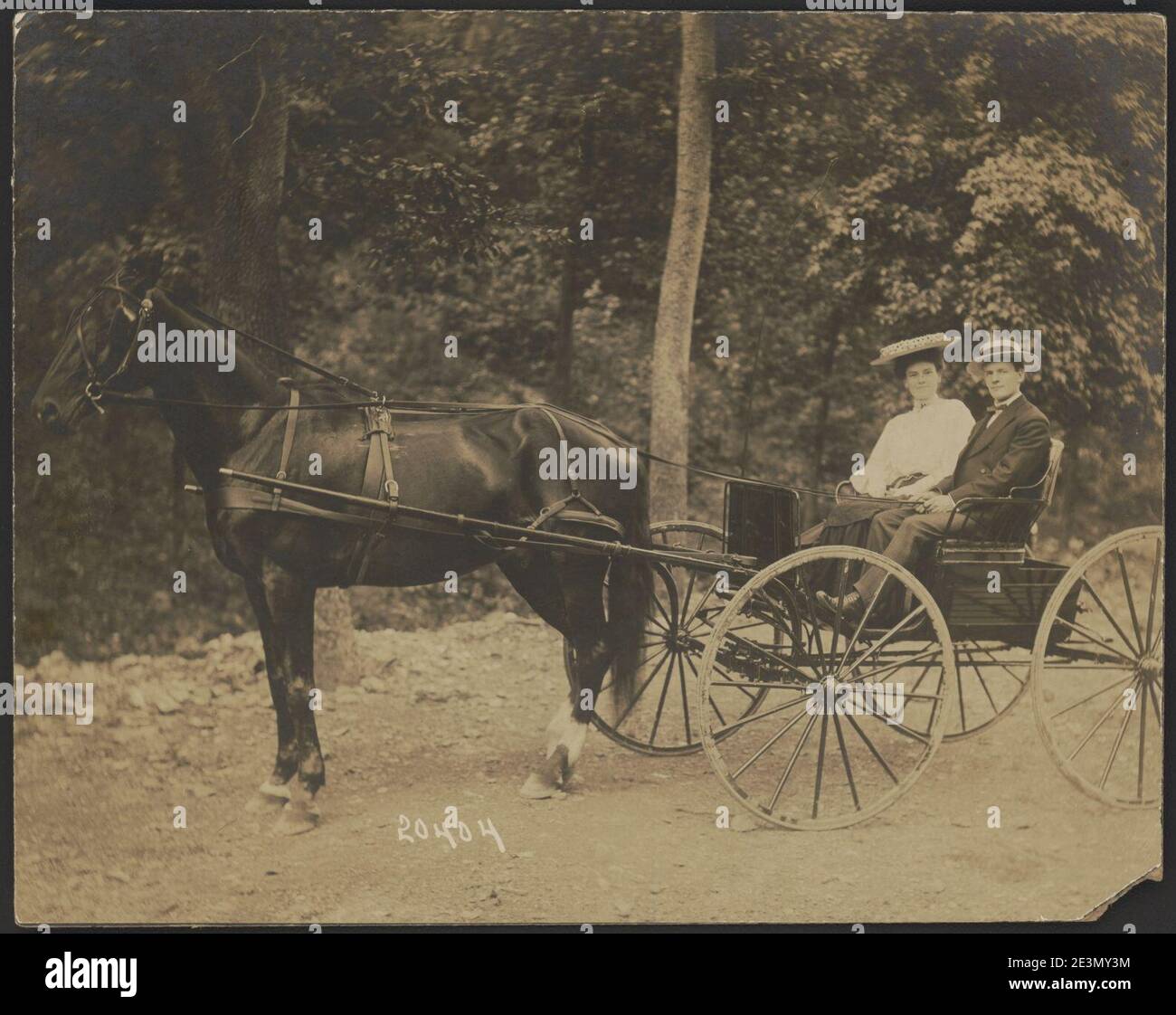 Martha Ewing and George W. Harris out for a buggy ride in California ...