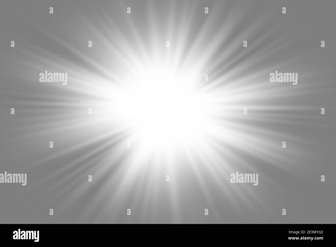 glowing lights effects isolated on gray background. Sun flash with rays ...