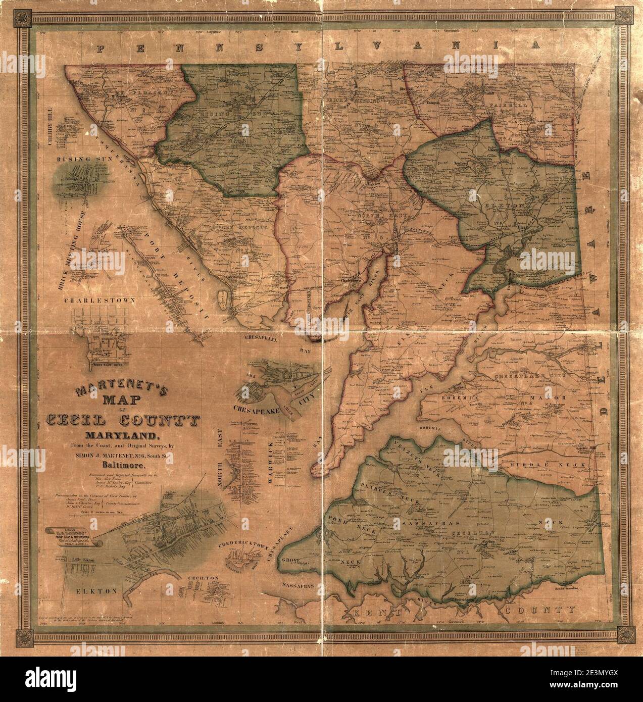 Map of cecil hi-res stock photography and images - Alamy