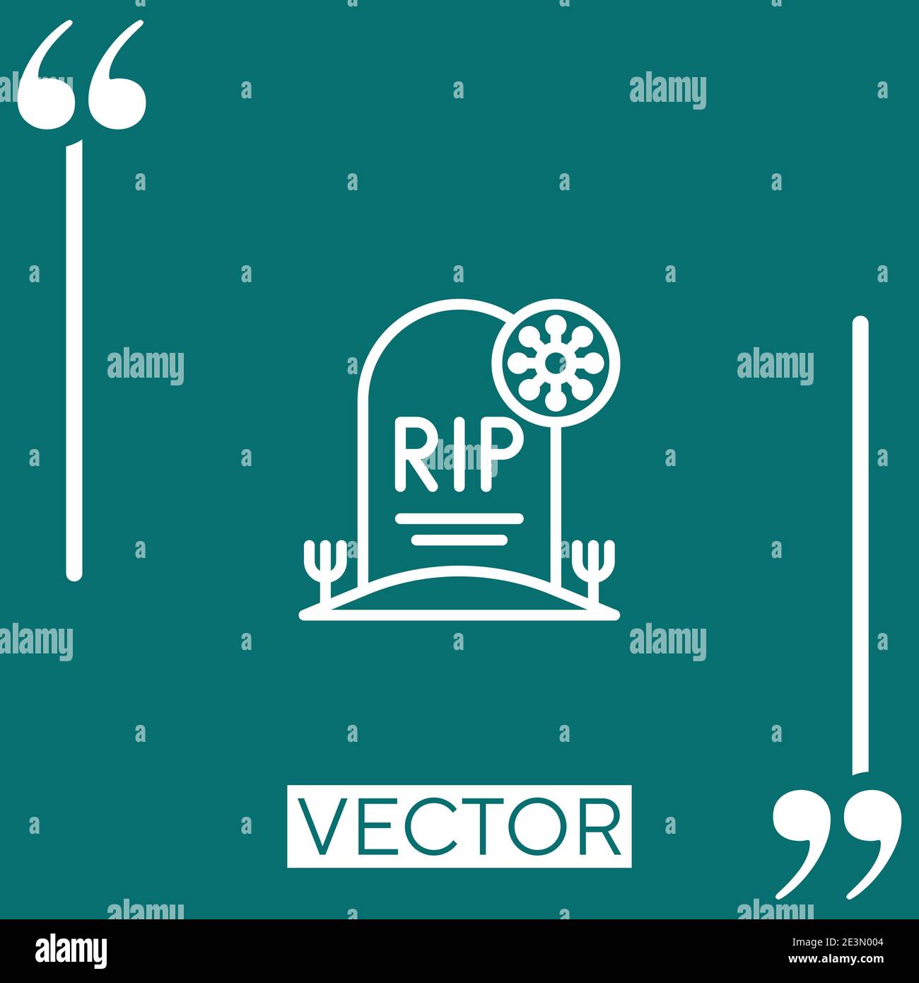 death vector icon Linear icon. Editable stroke line Stock Vector Image ...
