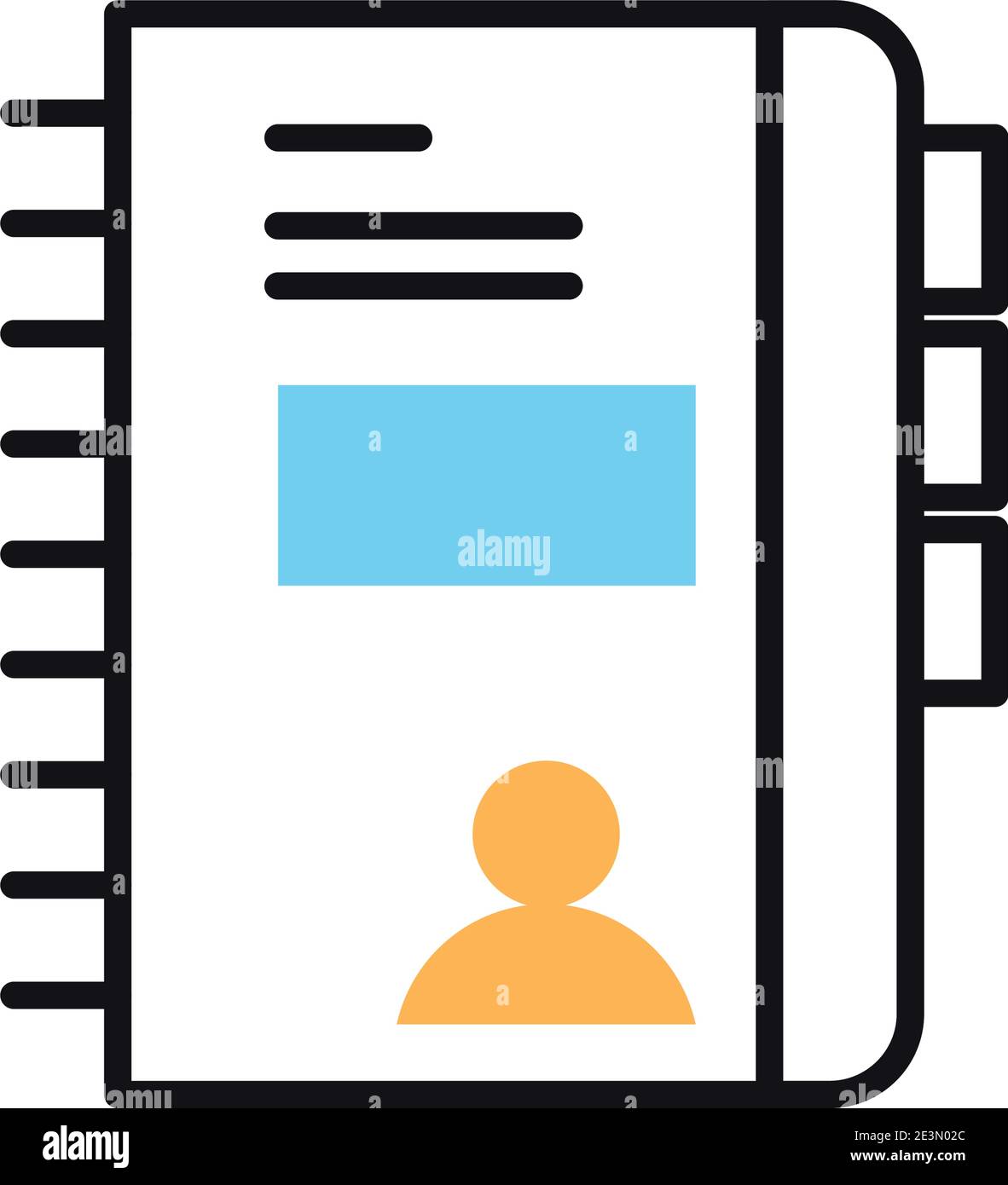 contacts directory line and fill style icon vector illustration design ...