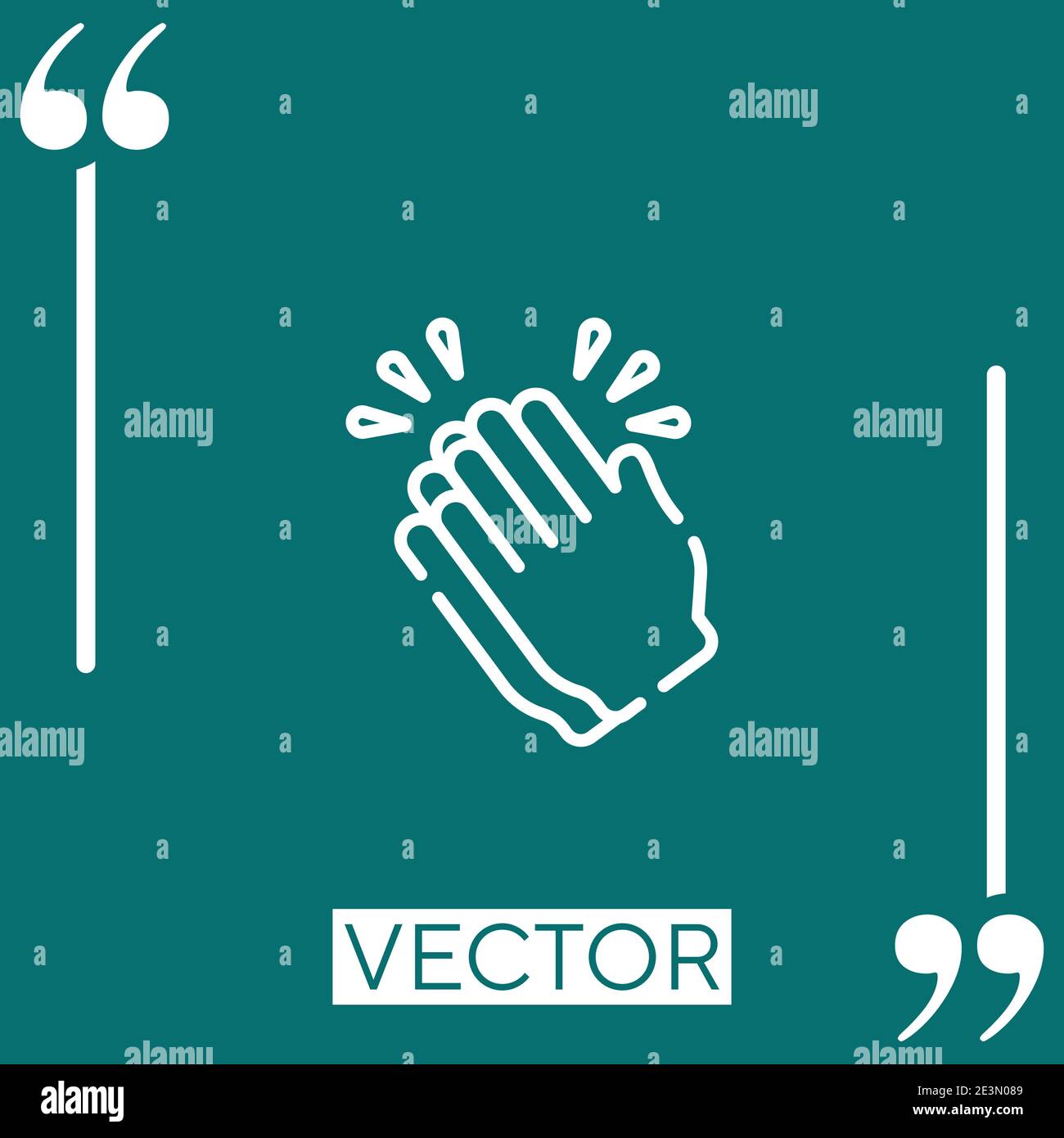 clapping vector icon Linear icon. Editable stroke line Stock Vector ...