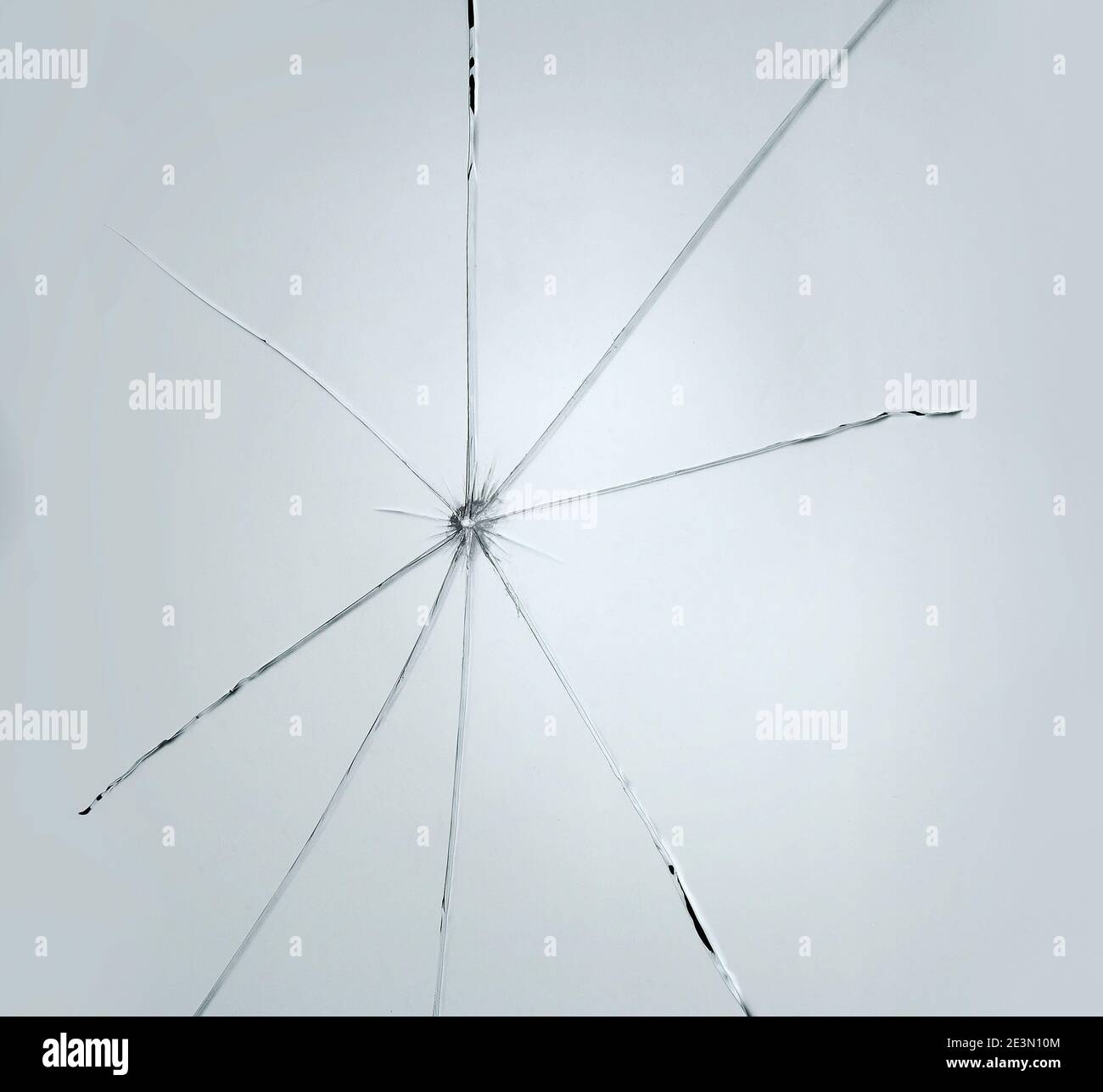 Broken window glass crack splitter on white gray background Stock Photo ...