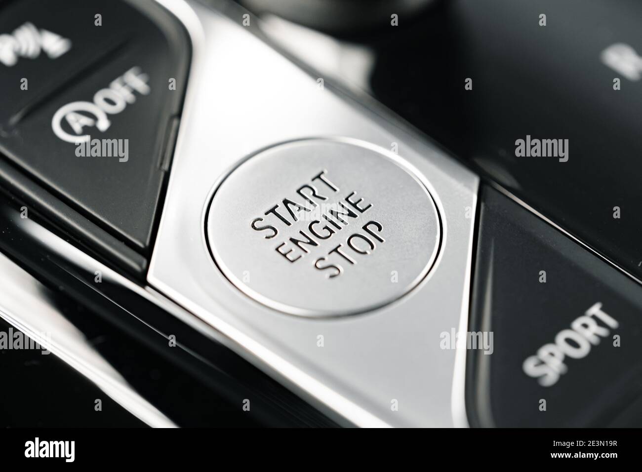 Luxury car gear shifter knob close up Stock Photo - Alamy