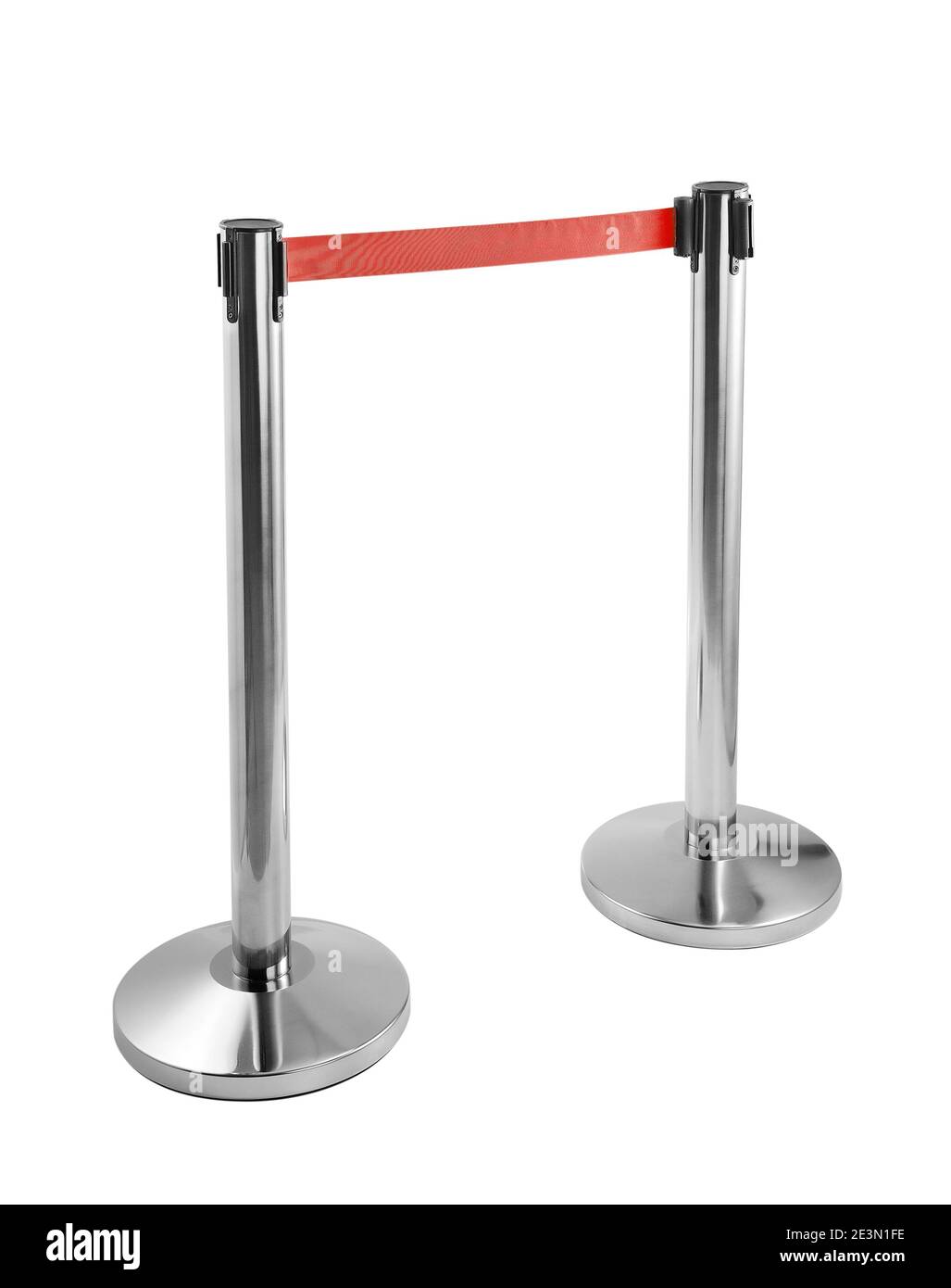 Silver fence stanchion red barrier hi-res stock photography and images ...