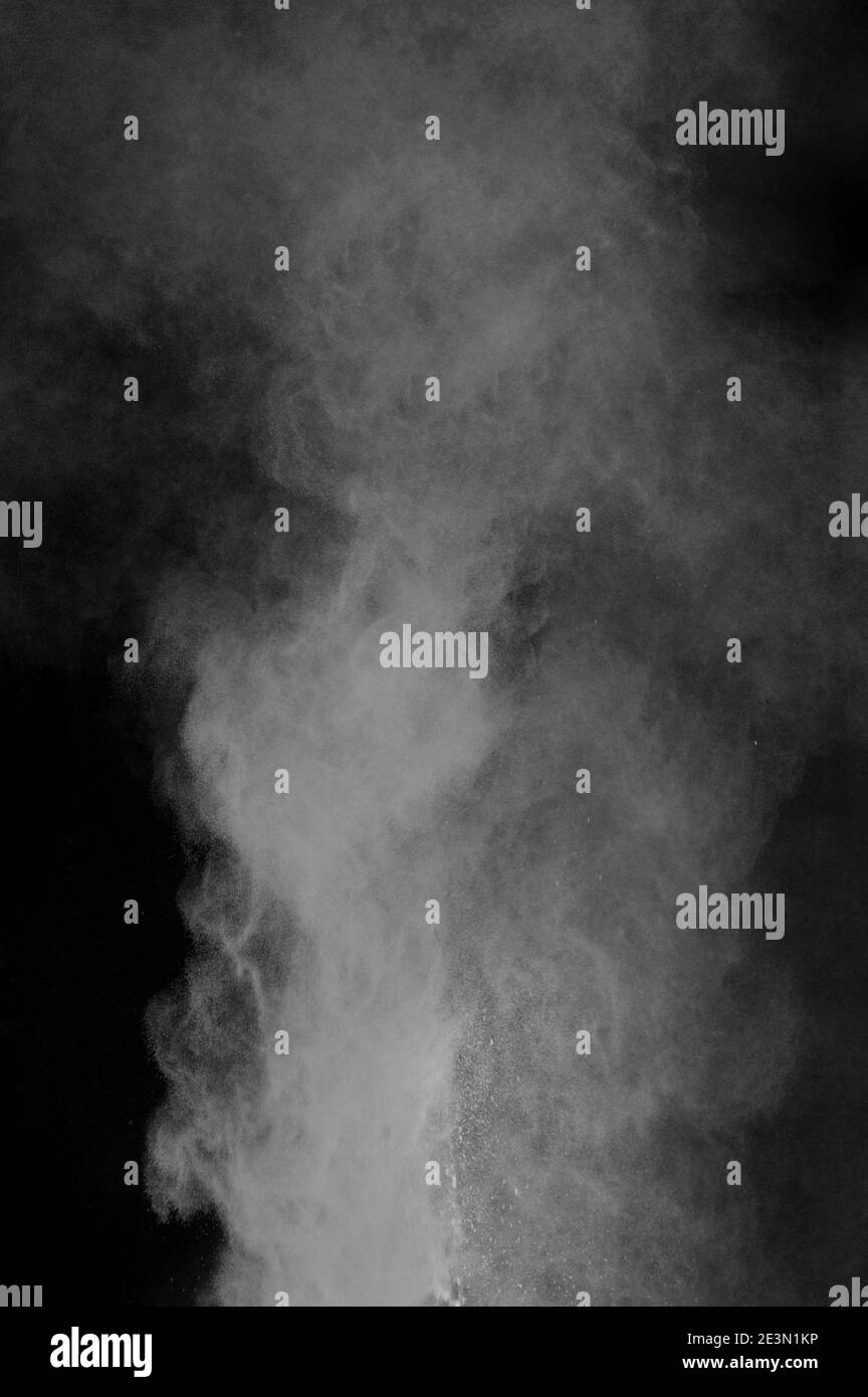 Powder explosion Black and White Stock Photos & Images - Alamy