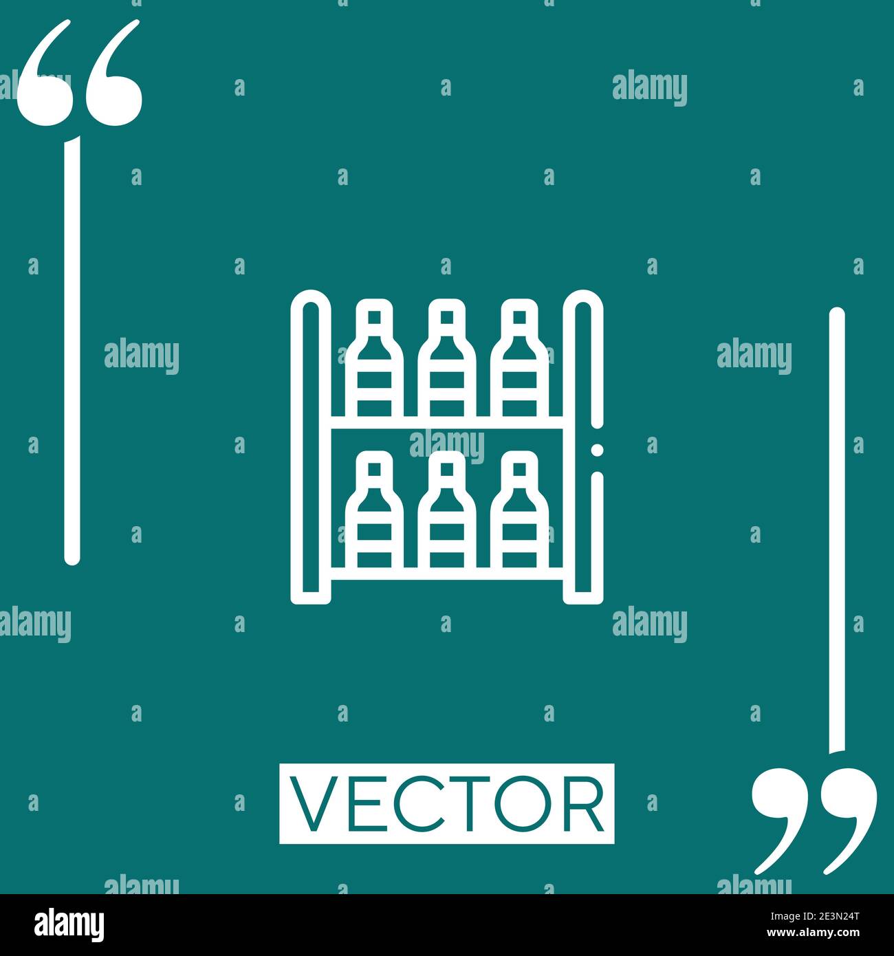 bottle rack vector icon Linear icon. Editable stroke line Stock Vector ...