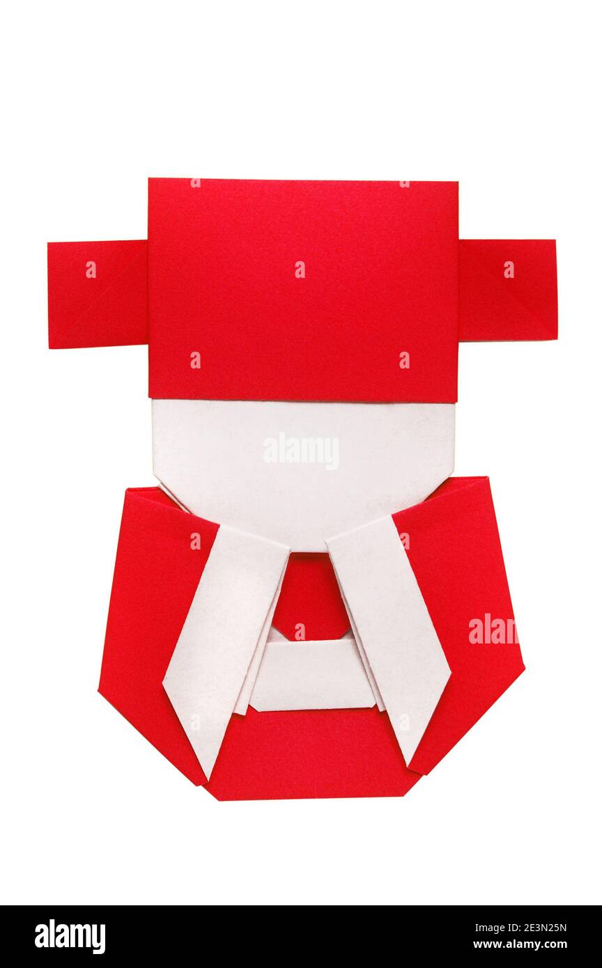 Origami of Chinese god of wealth in white background Stock Photo - Alamy
