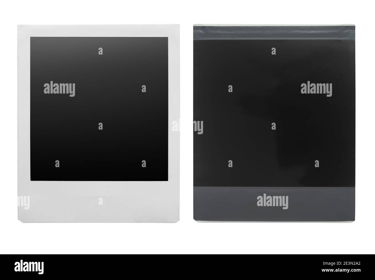 Instant photo frame front and back isolated on white background Stock ...