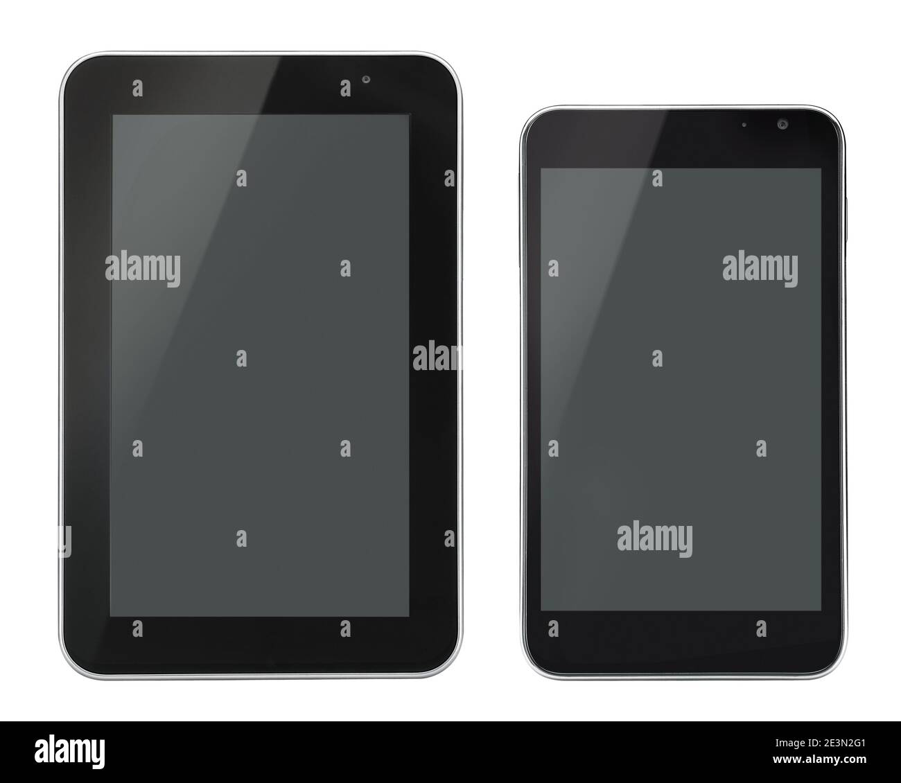 Tablet computer and smartphone isolated on white background Stock Photo ...