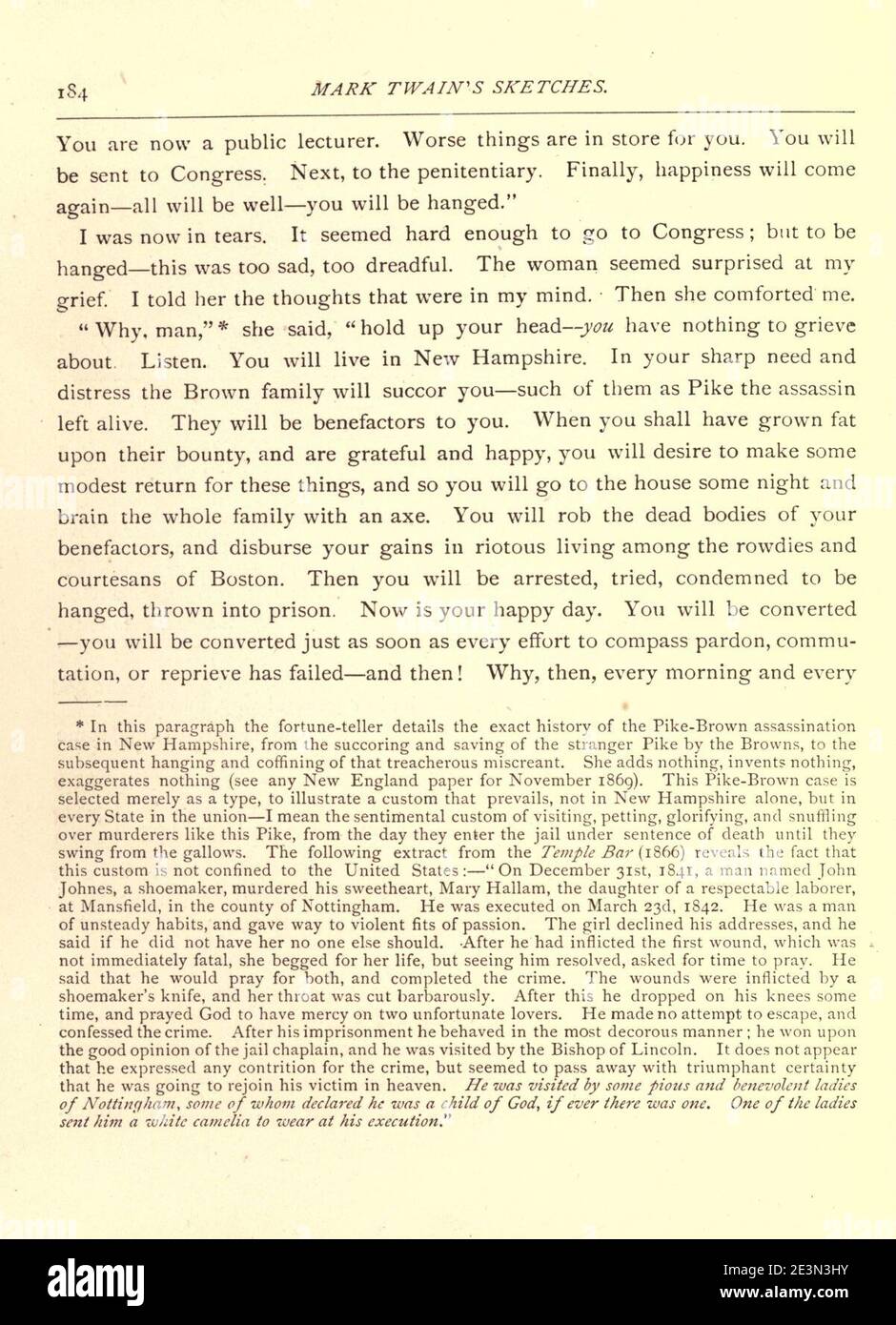 Mark Twain's Sketches, New and Old, p. 184 Stock Photo - Alamy