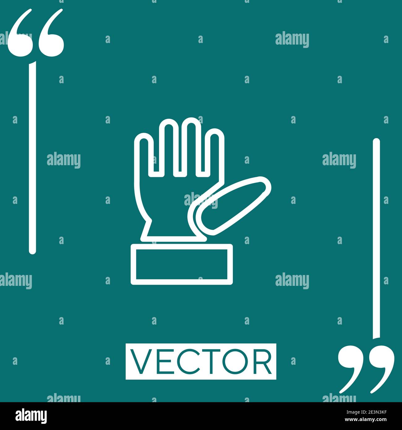 cut hand outline vector icon Linear icon. Editable stroked line Stock ...