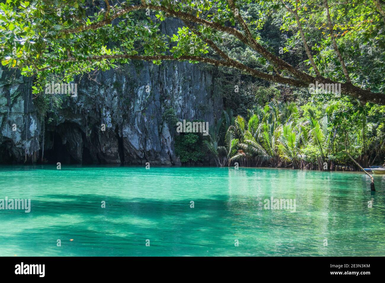 Beautiful lagoon, the beginning of the longest navigable underground ...