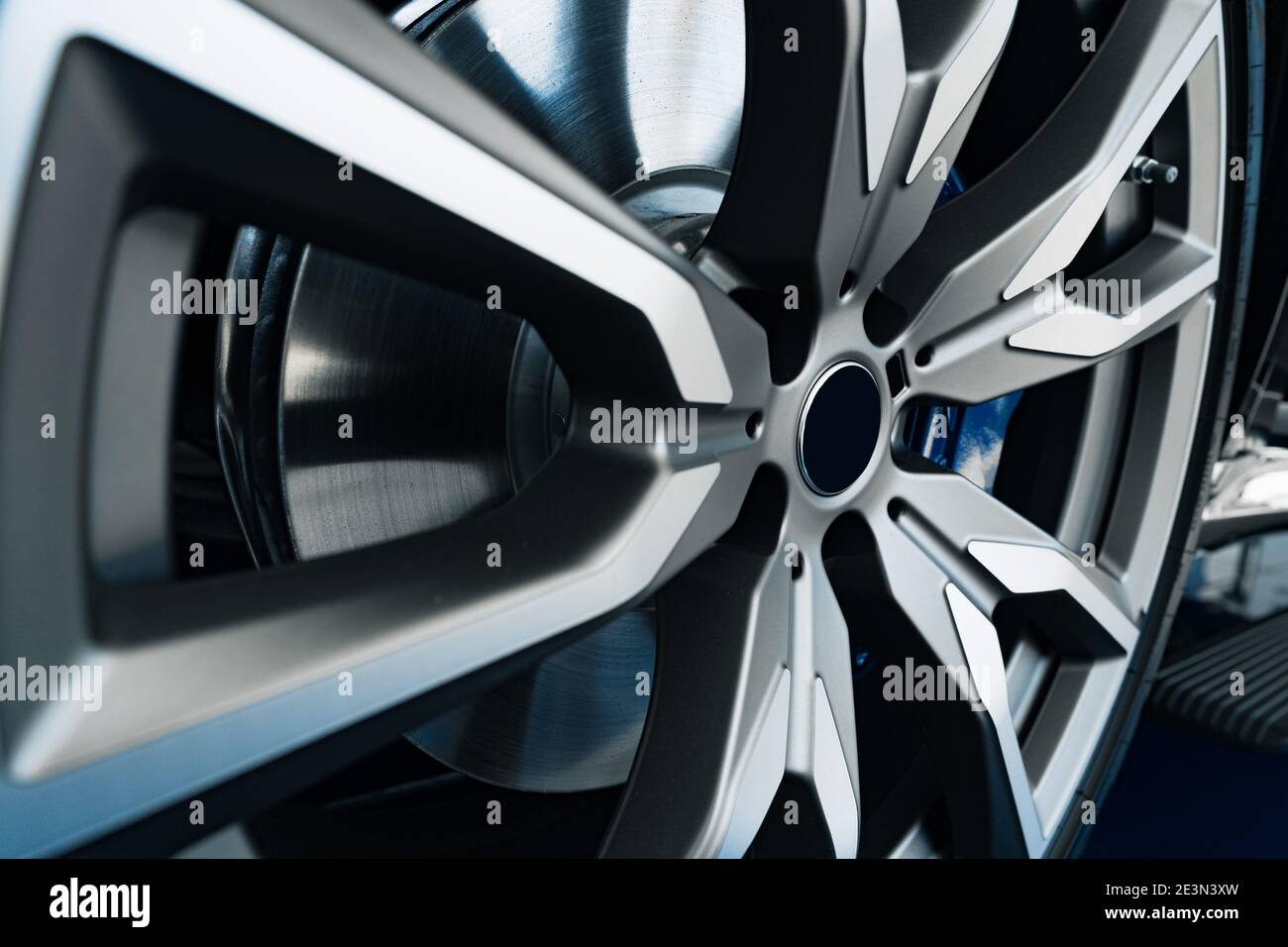 Aluminium rim of luxury car wheel close up Stock Photo - Alamy