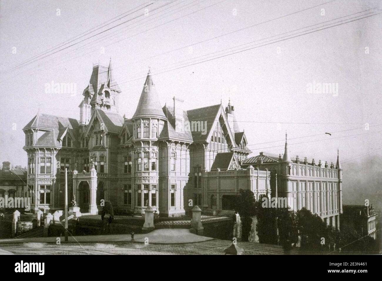 Mark Hopkins mansion c1880 Stock Photo - Alamy
