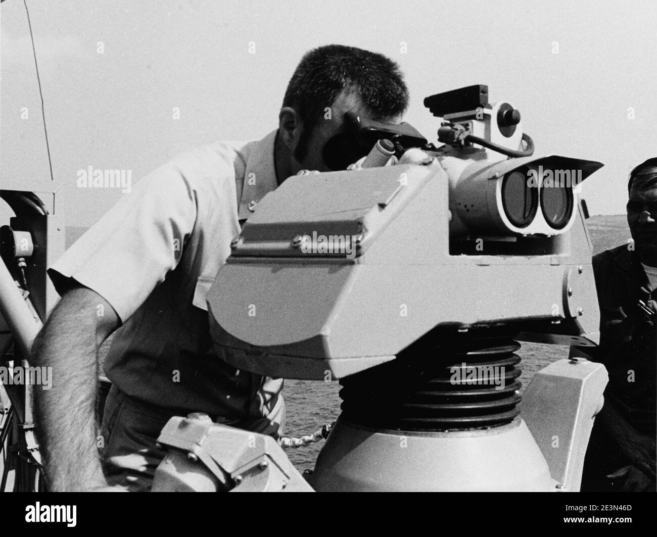 Mark 87 gun fire control system optical unit on USS Ready (PG-87) in ...