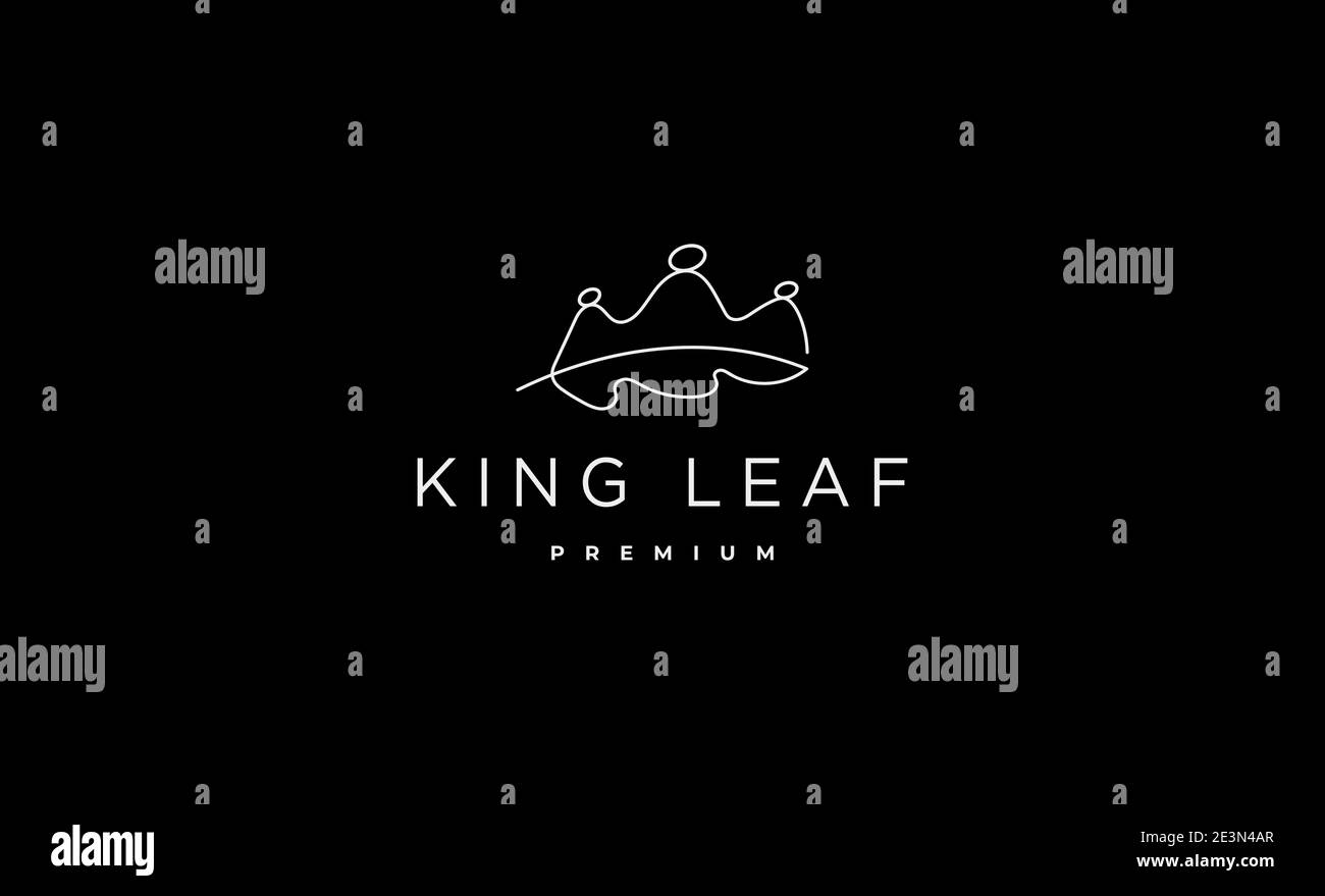 king leaf logo vector design illustration Stock Vector Image & Art - Alamy