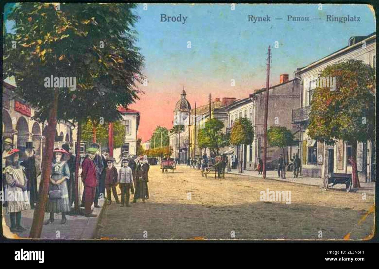 Market square of Brody (western Ukraine), 1914 Stock Photo - Alamy
