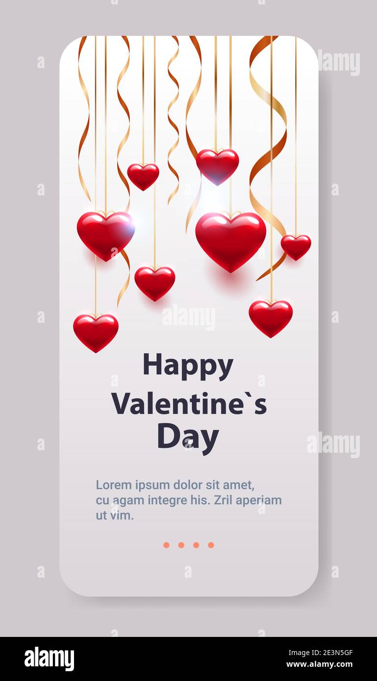 valentines day celebration love banner flyer or greeting card with ...