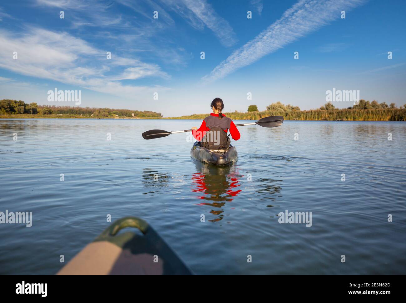 kayaking in river in the summer season Stock Photo - Alamy