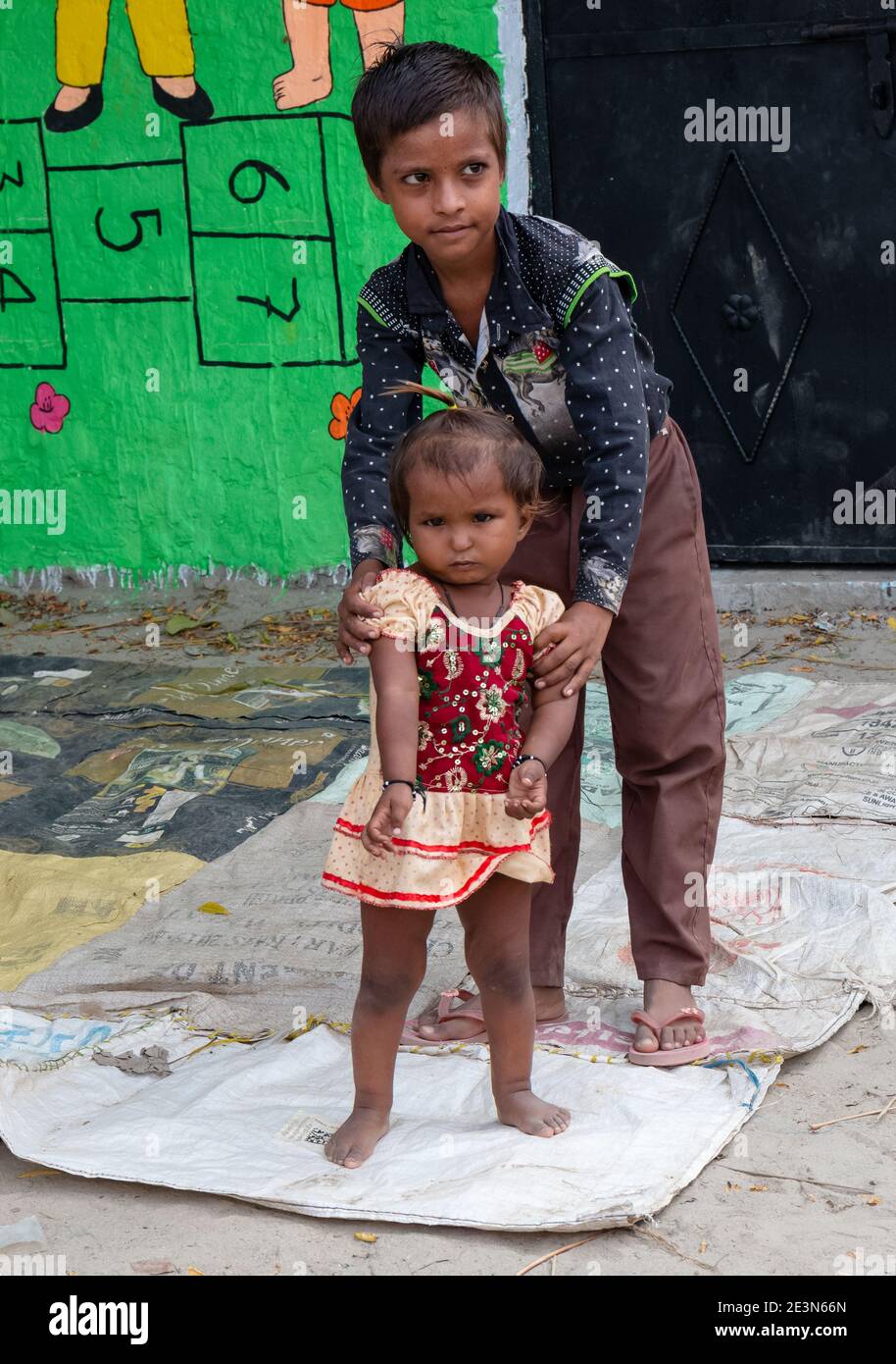 Noida, Uttar Pradesh/India - September 2019 : Poor Students from rural ...