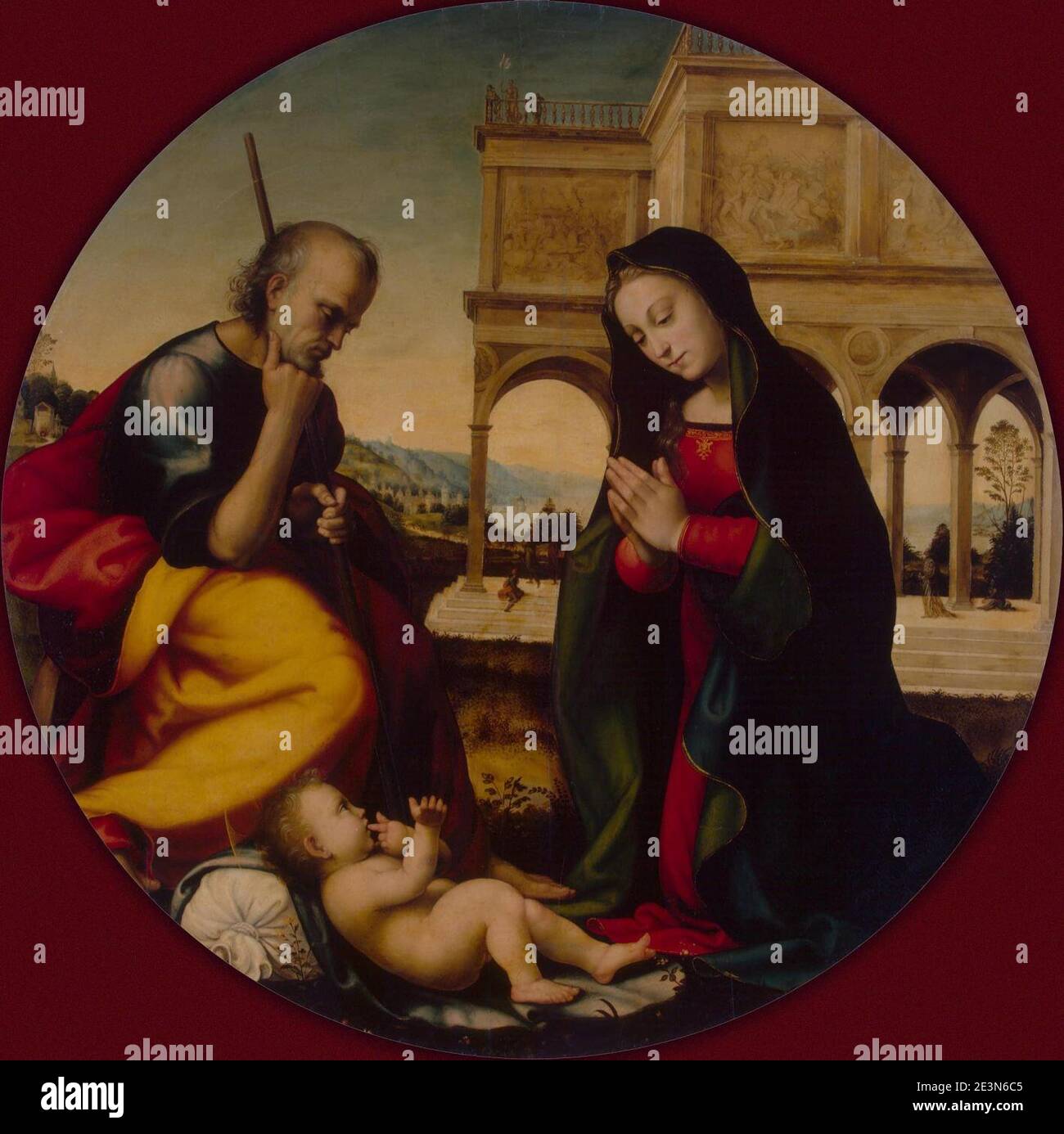 Mariotto Albertinelli - Adoration of the Christ Child Stock Photo - Alamy