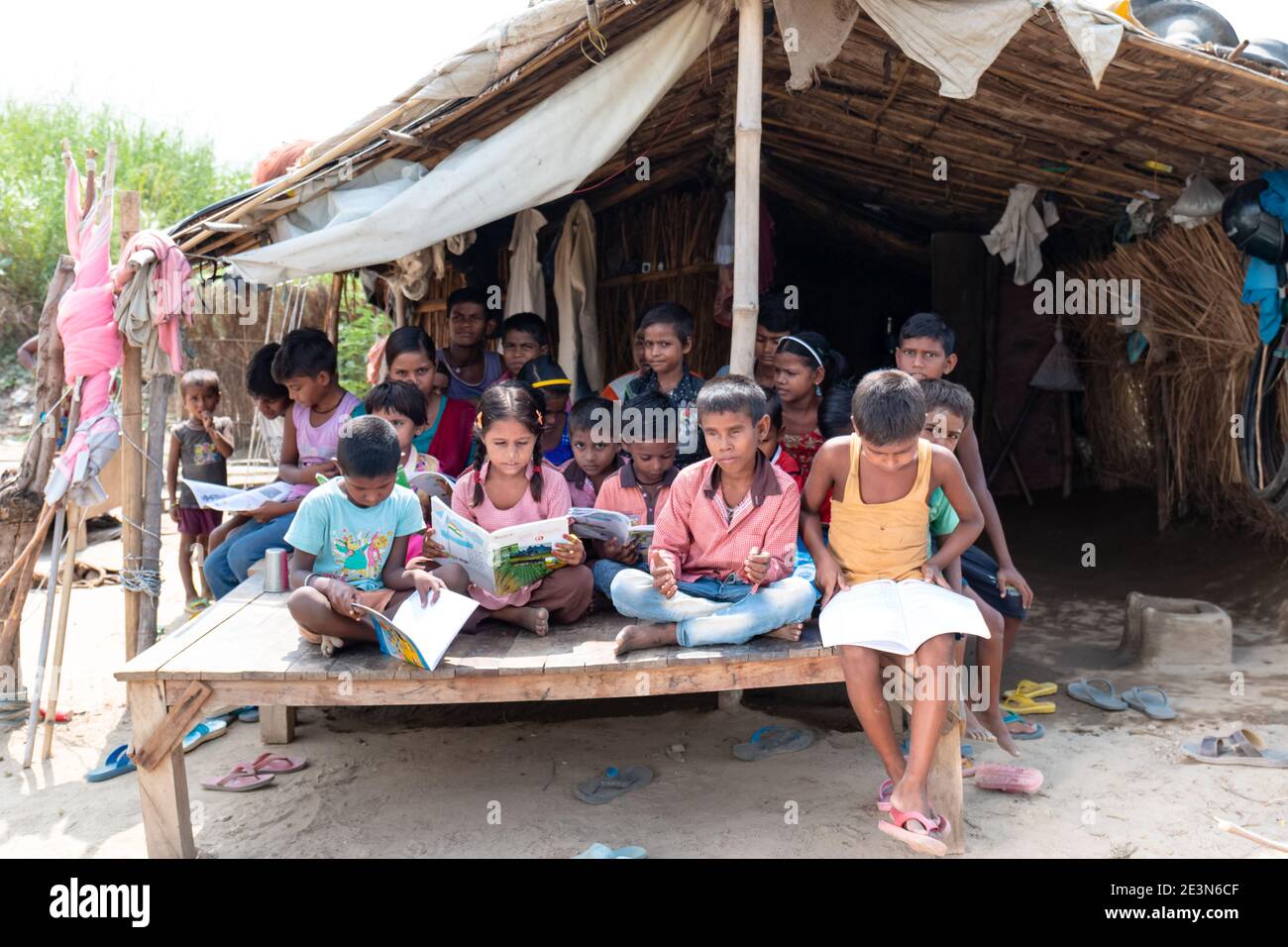 Noida, Uttar Pradesh/India - September 2019 : Poor Students from rural ...