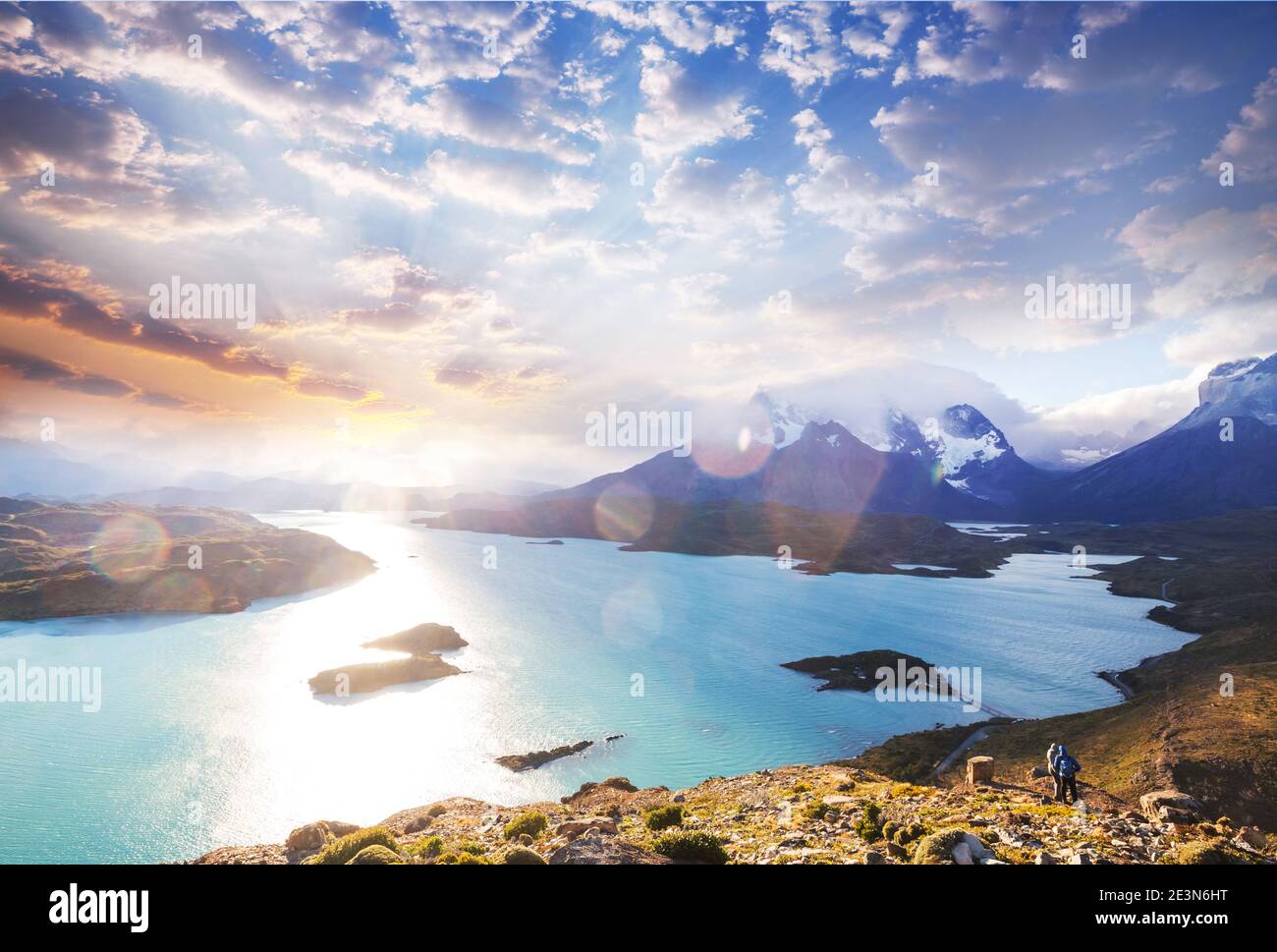 Beautiful mountain landscapes in Torres Del Paine National Park, Chile ...
