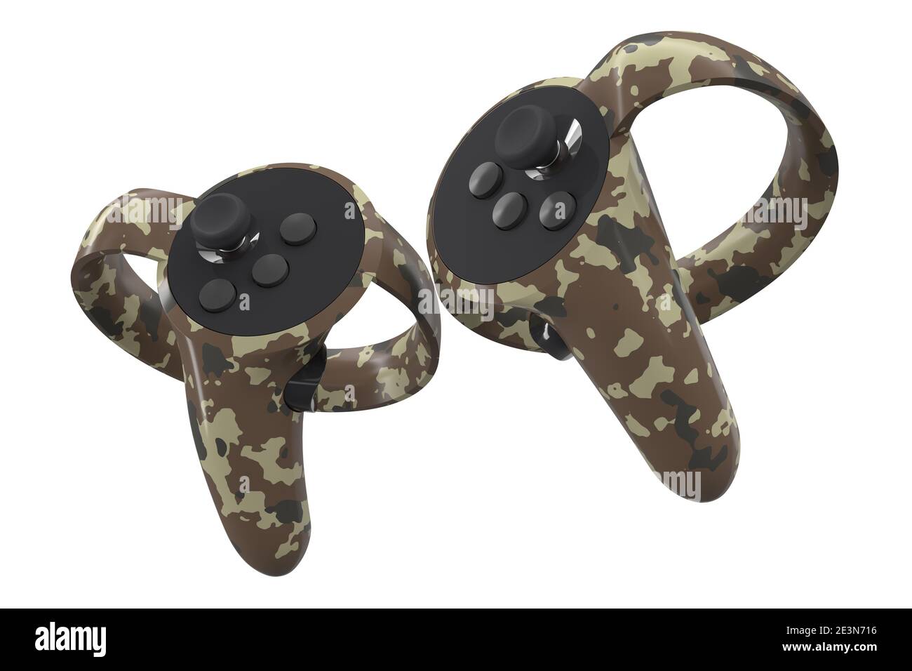 Virtual reality controllers for online and cloud gaming isolated on ...