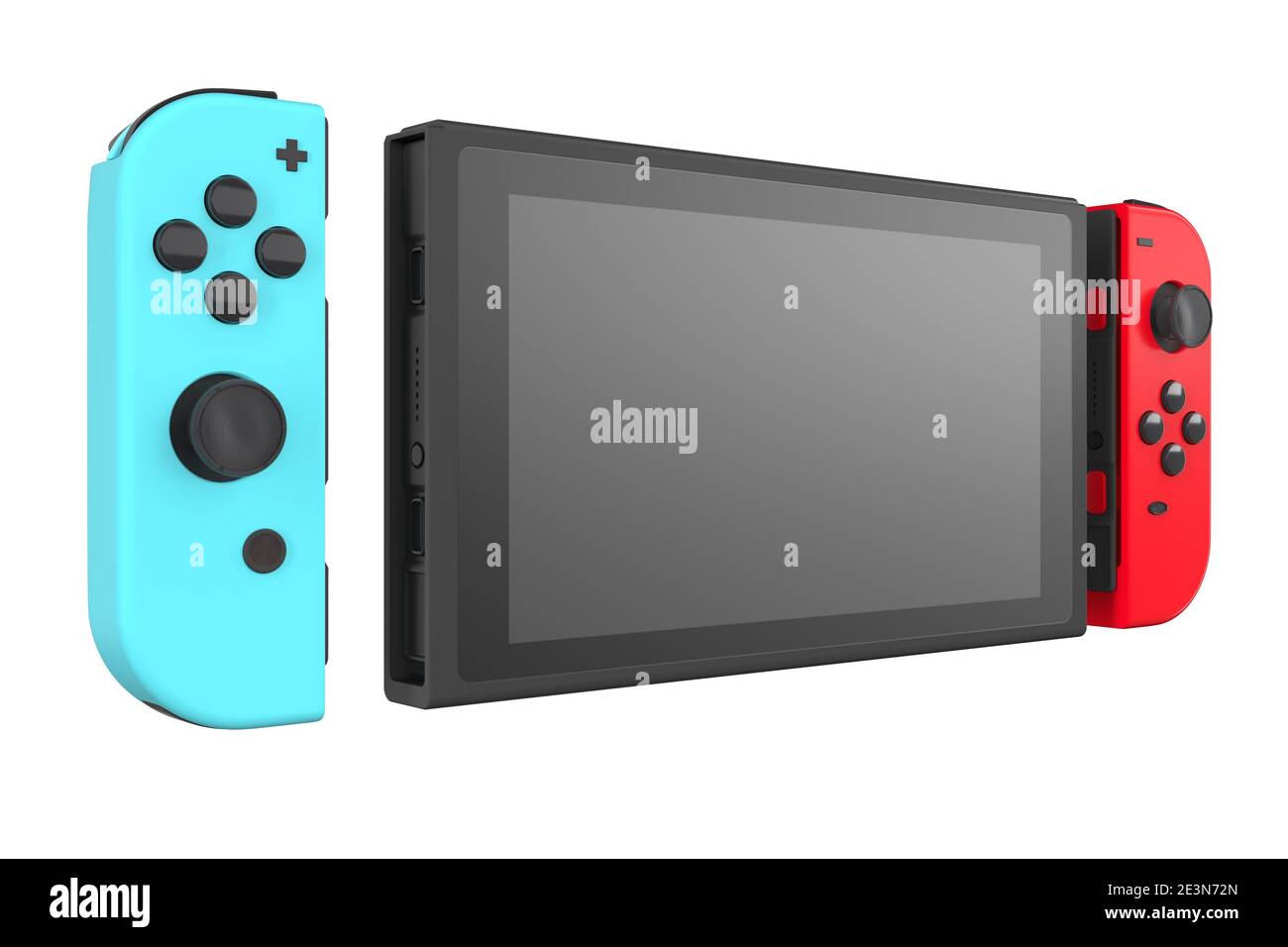 Realistic video game controllers attached to touch screen isolated on ...