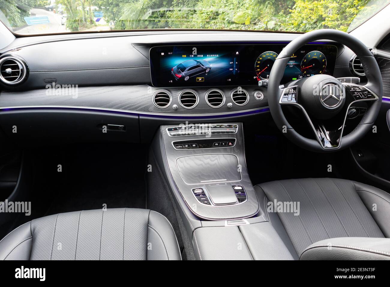 Hong Kong, China Oct 16, 2020 : Mercedes-Benz E-Class 2020 Interior Oct ...