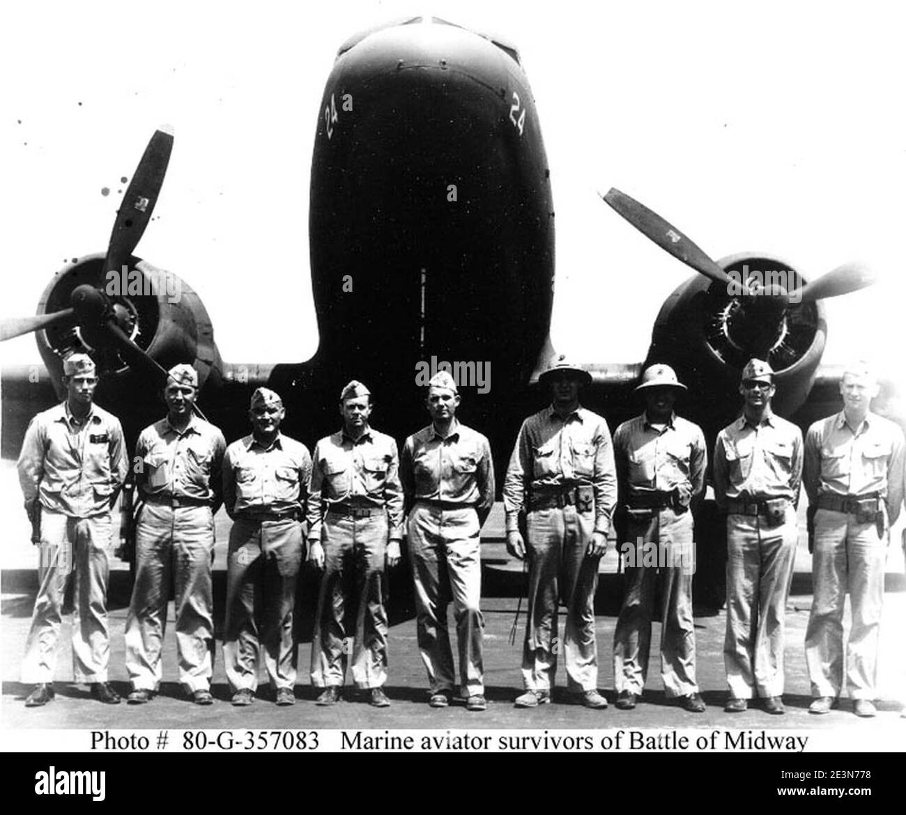 Marine Aviator Survivors of the Battle of Midway Stock Photo - Alamy